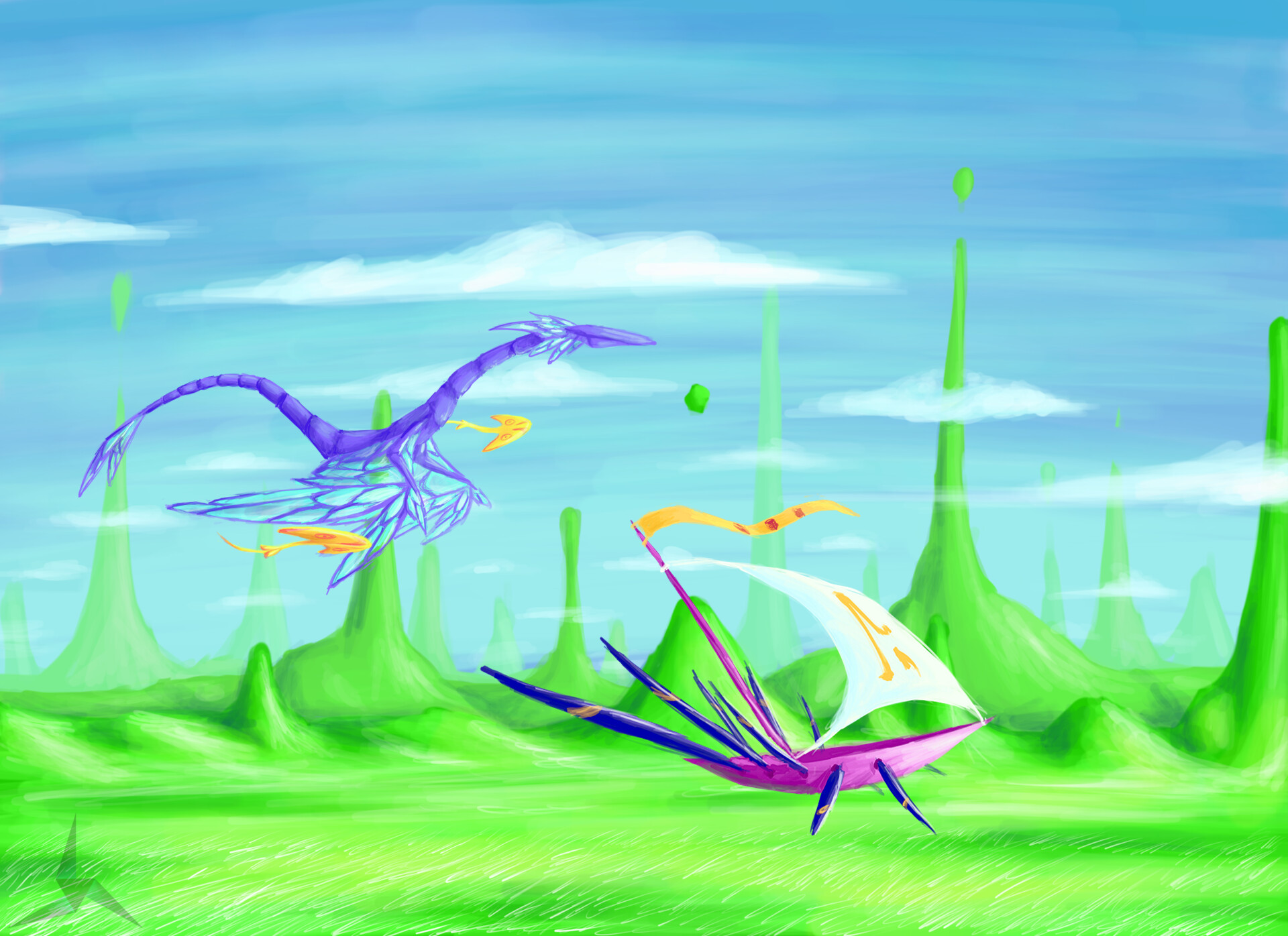 ArtStation - Falling Into the Sky (Random Art)