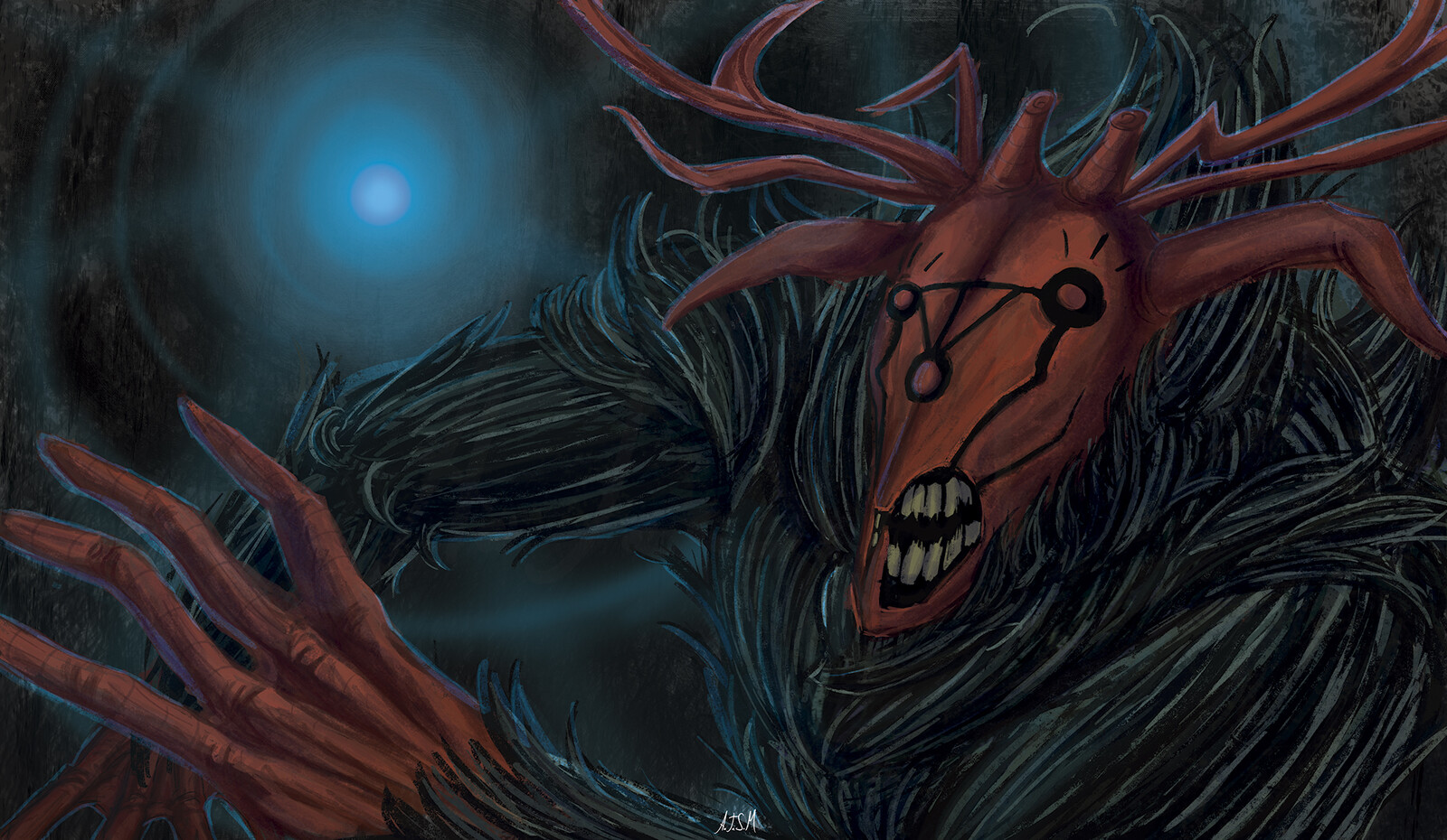 Antonio Jesus Secaira Mancheno - Red Horns