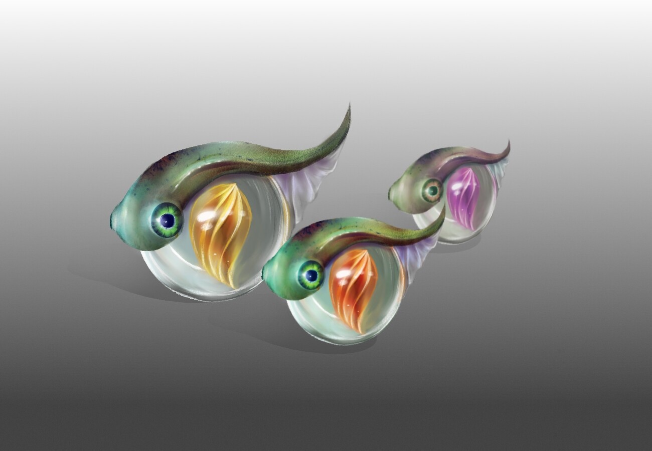 ArtStation - VR- space and sea-rubbish fish