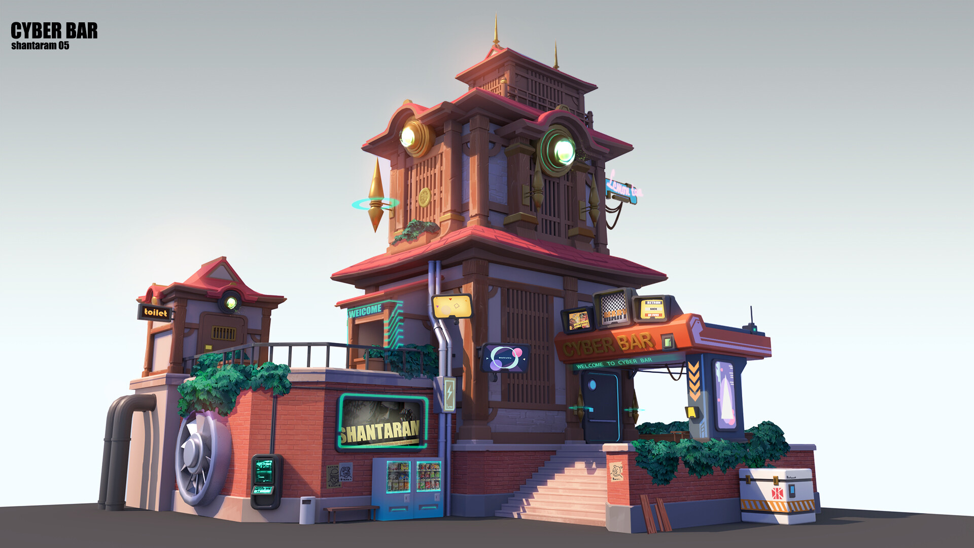 ArtStation - cyber bar