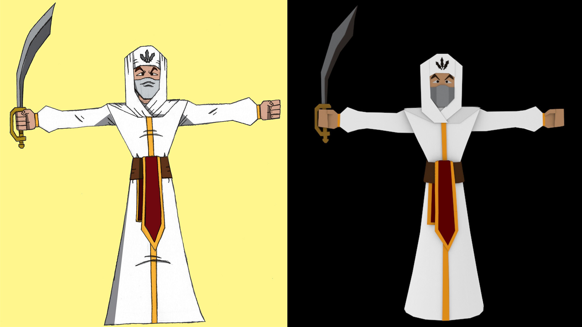 ArtStation - Kairo the Sheik (2 versions Comparison)
