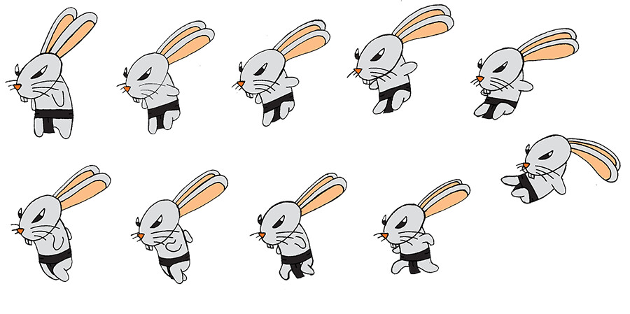 ArtStation - Karate Bunny Game Sprites #1
