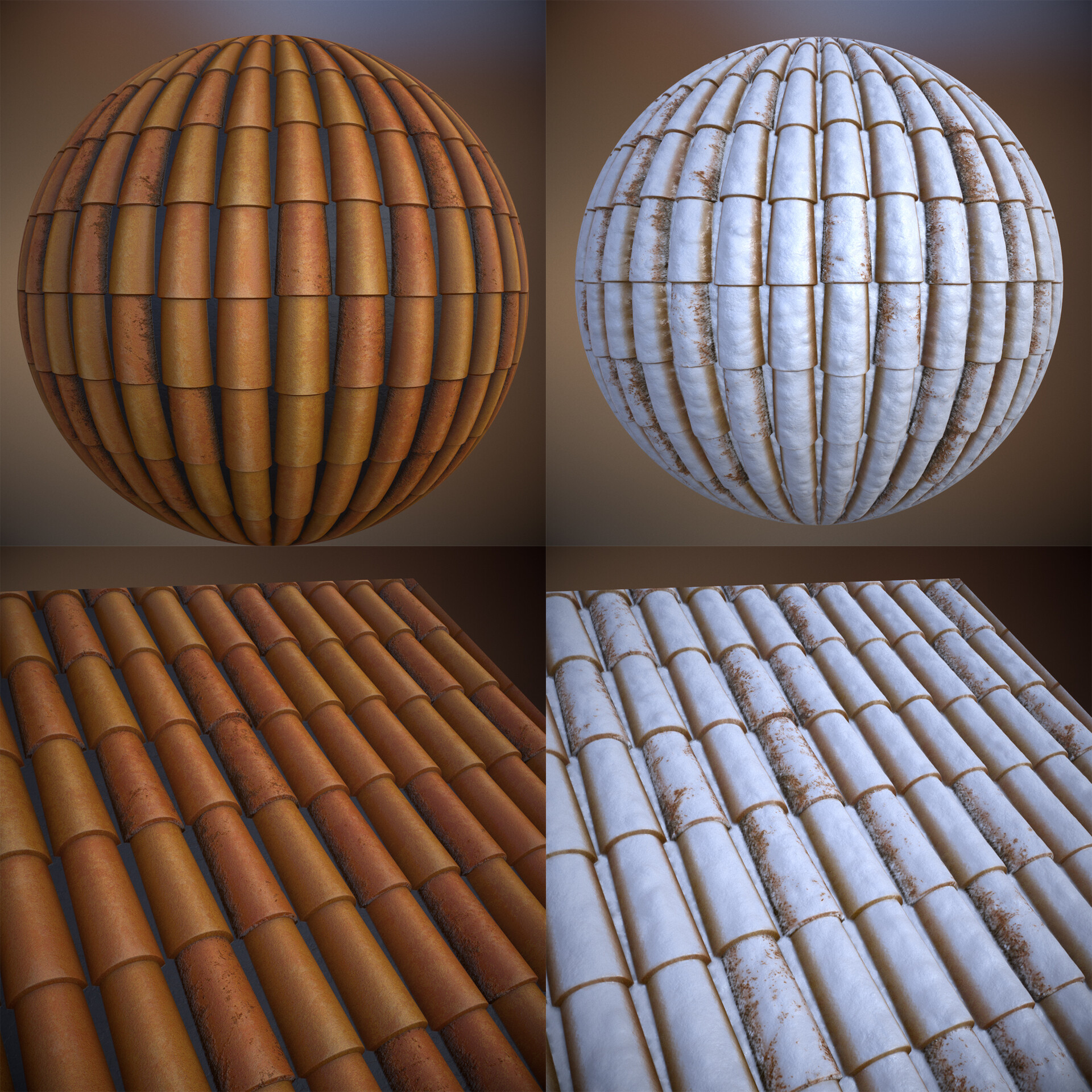 Roof Tile Texture For 3ds Max