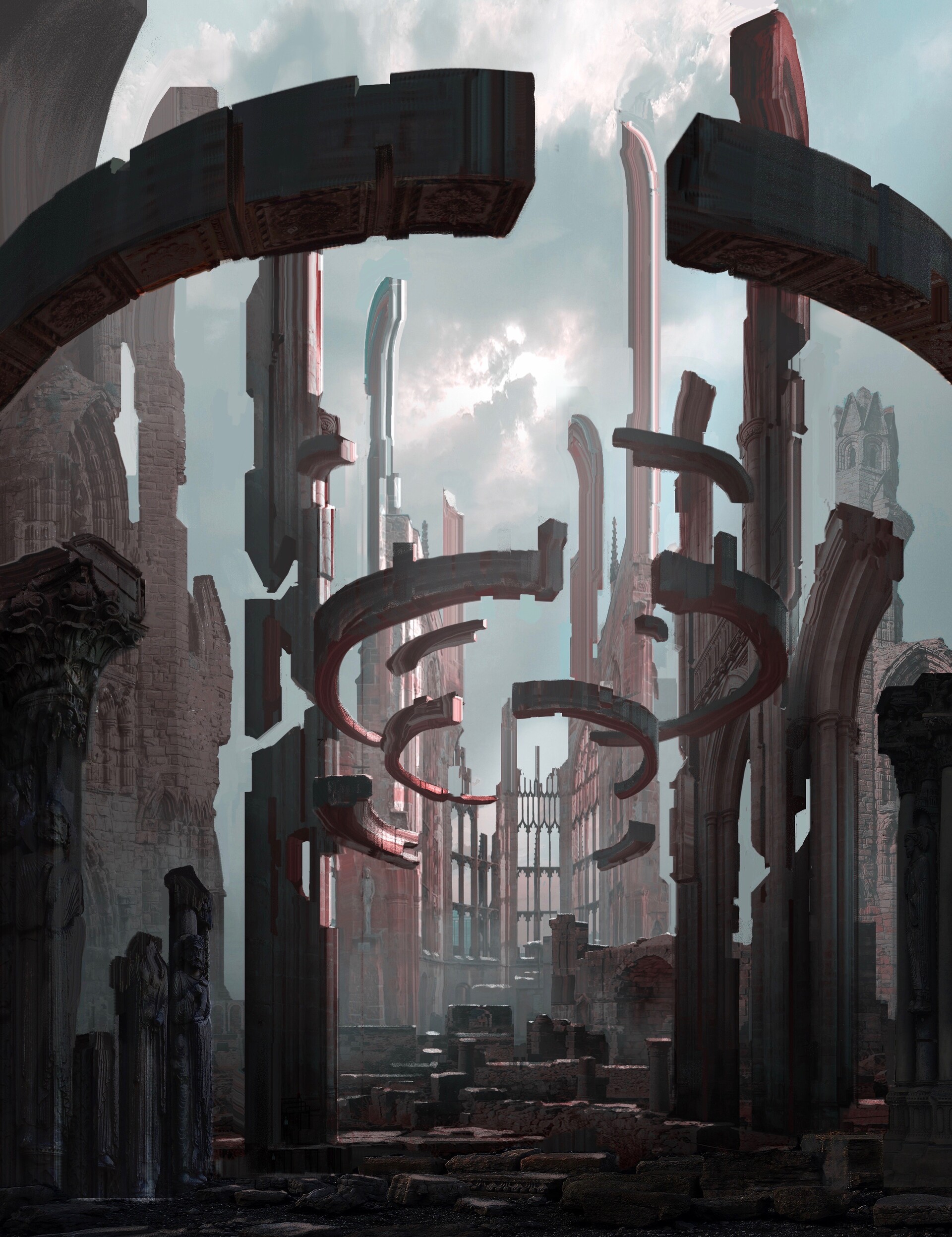 Sci Fi Cathedral by Anthony Brault : r/ImaginaryMindscapes