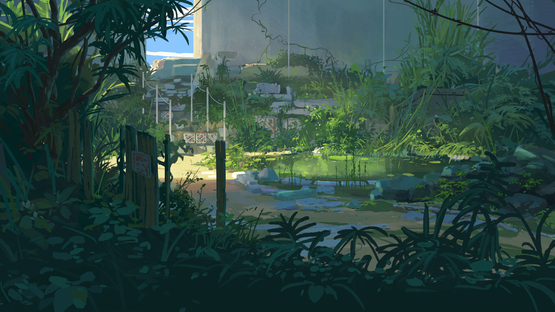 ArtStation - anime style garden