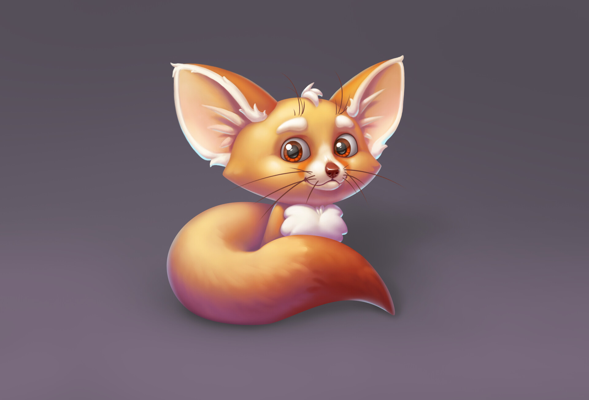ArtStation - Fennec fox, Romana Krulikovskaya