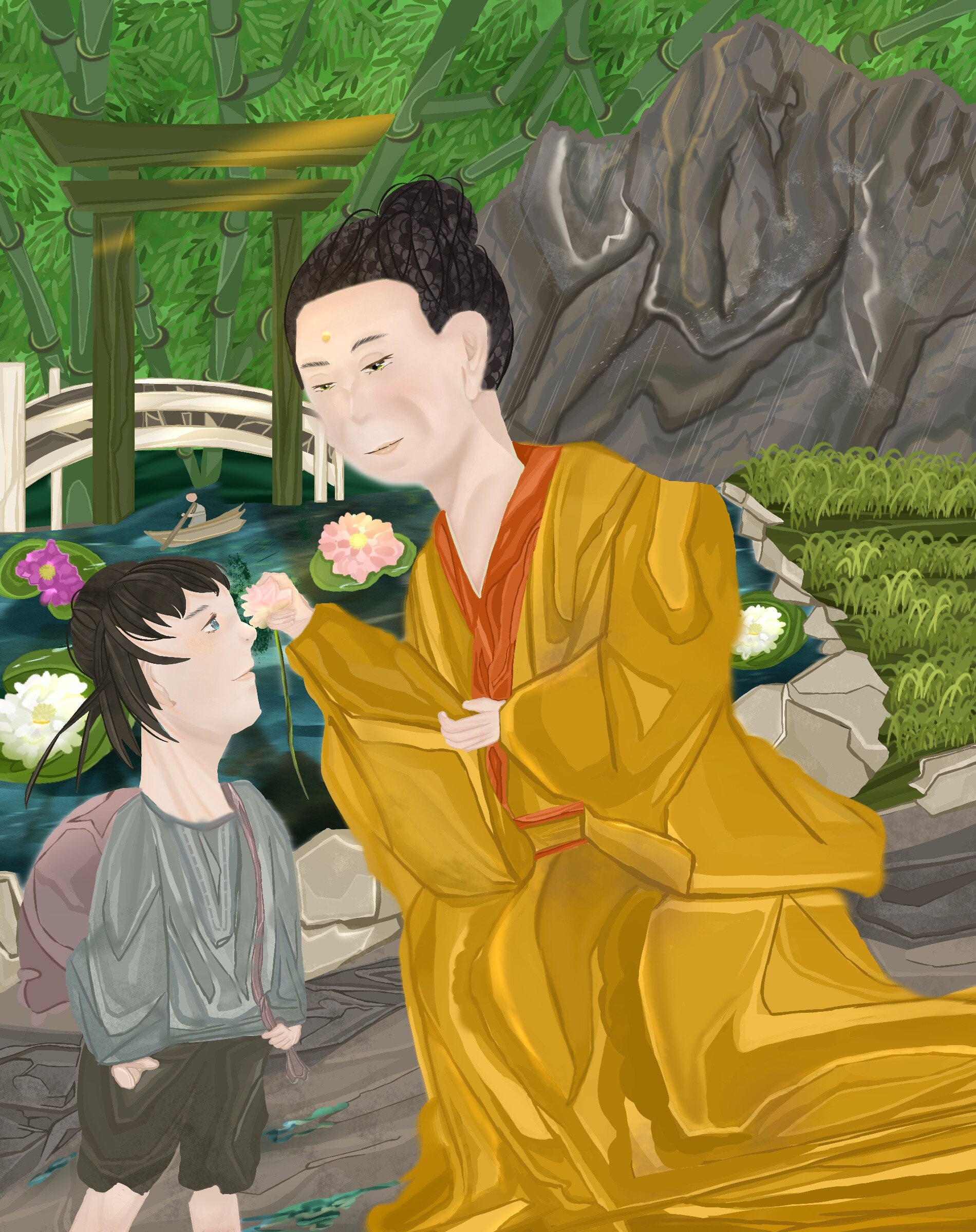 ArtStation - Buddha and Kid