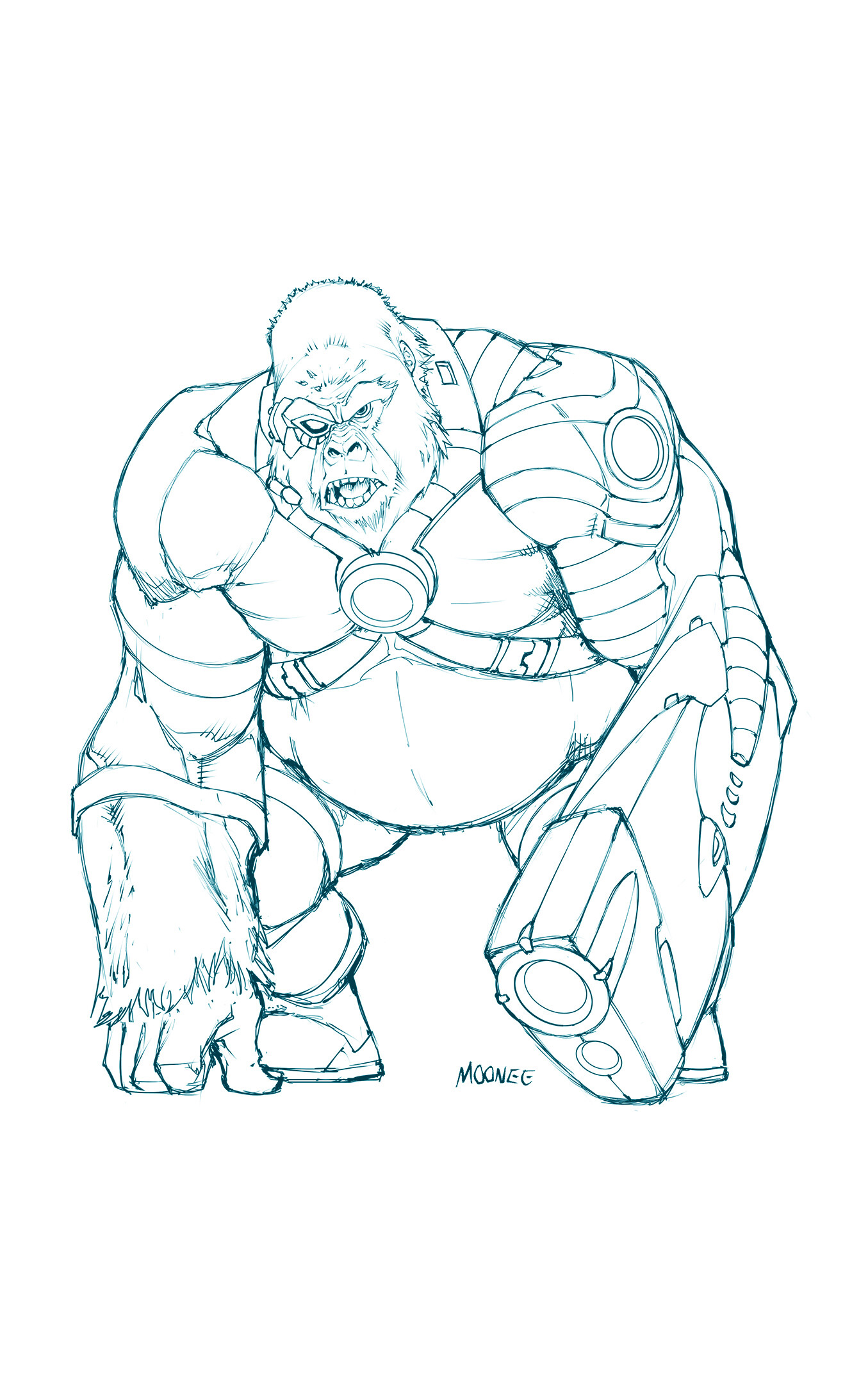 Moonee Art - Ape-X OC commission (Evil Beagle Games)