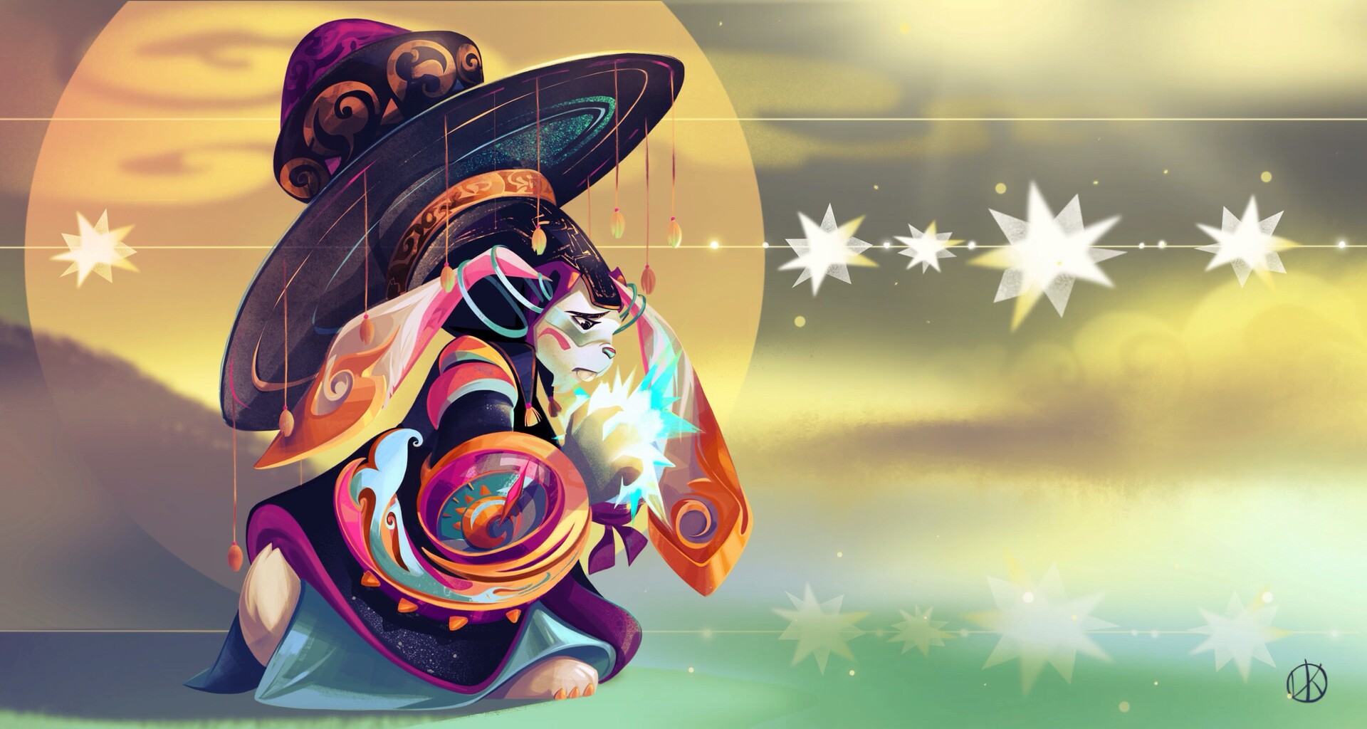 ArtStation - 🌕Fantasy character😊lunar rabbit