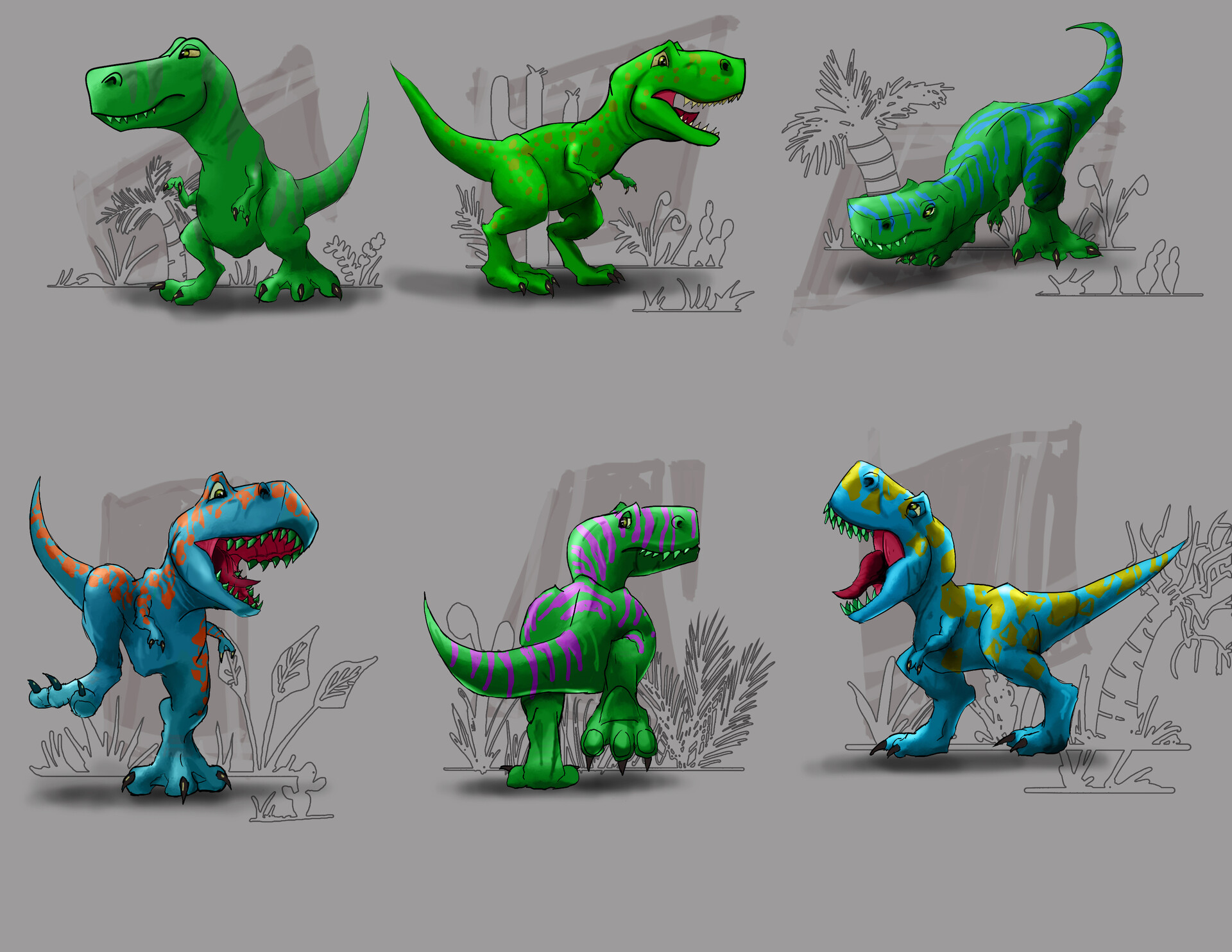 ArtStation - t-rex cartoony
