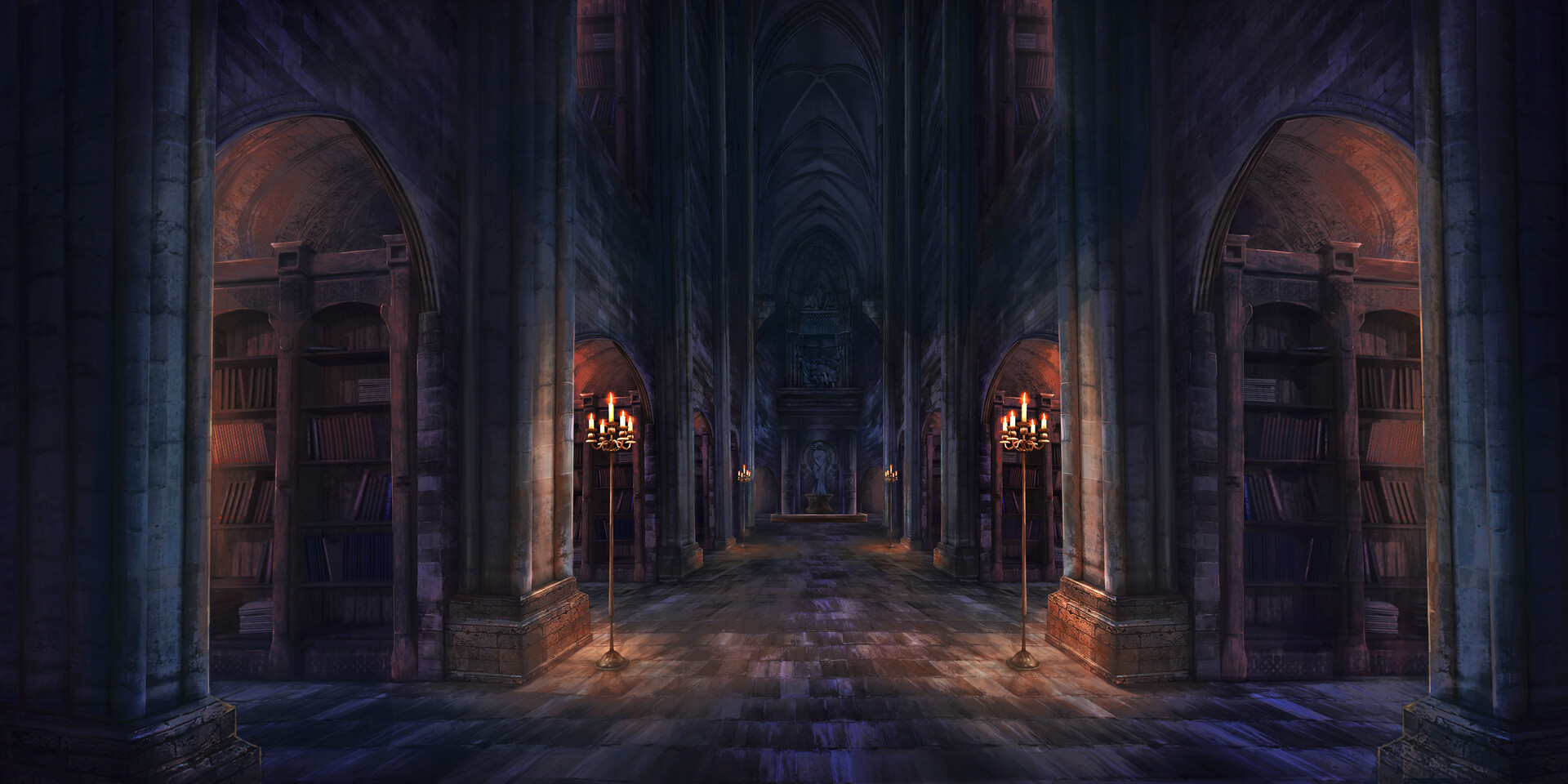 Gothic Library by Kai Jie : r/ImaginaryLibraries