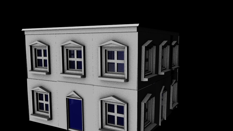 ArtStation - Building in Ambient occlusion render