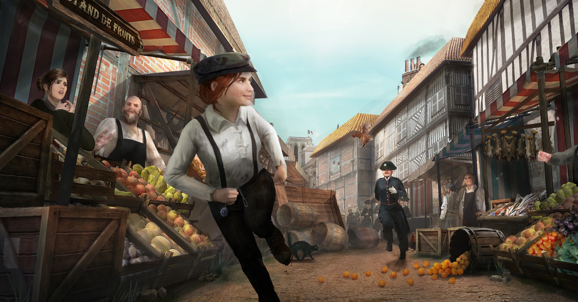 ArtStation - Market chase scene