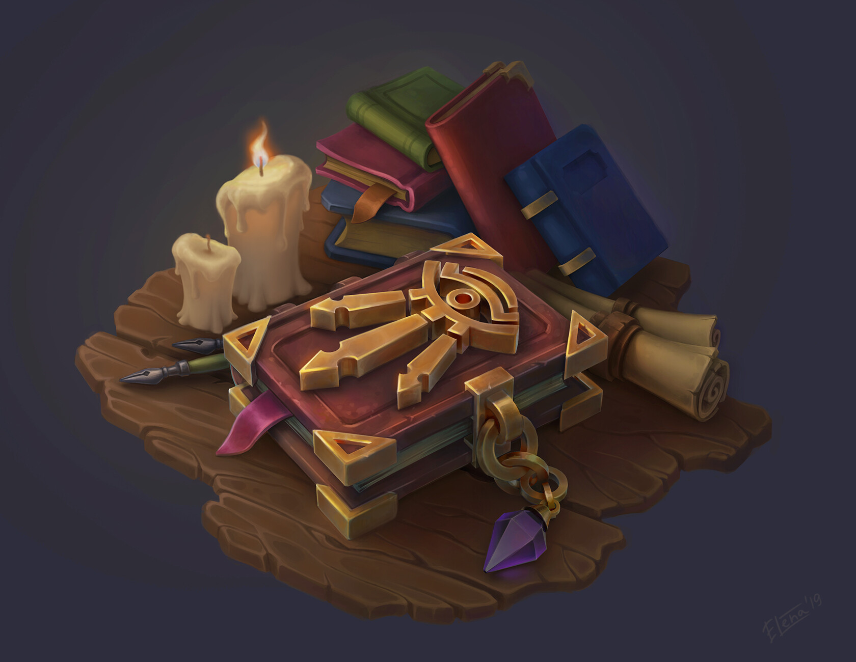 ArtStation - Kirin Tor Book World of Warcraft