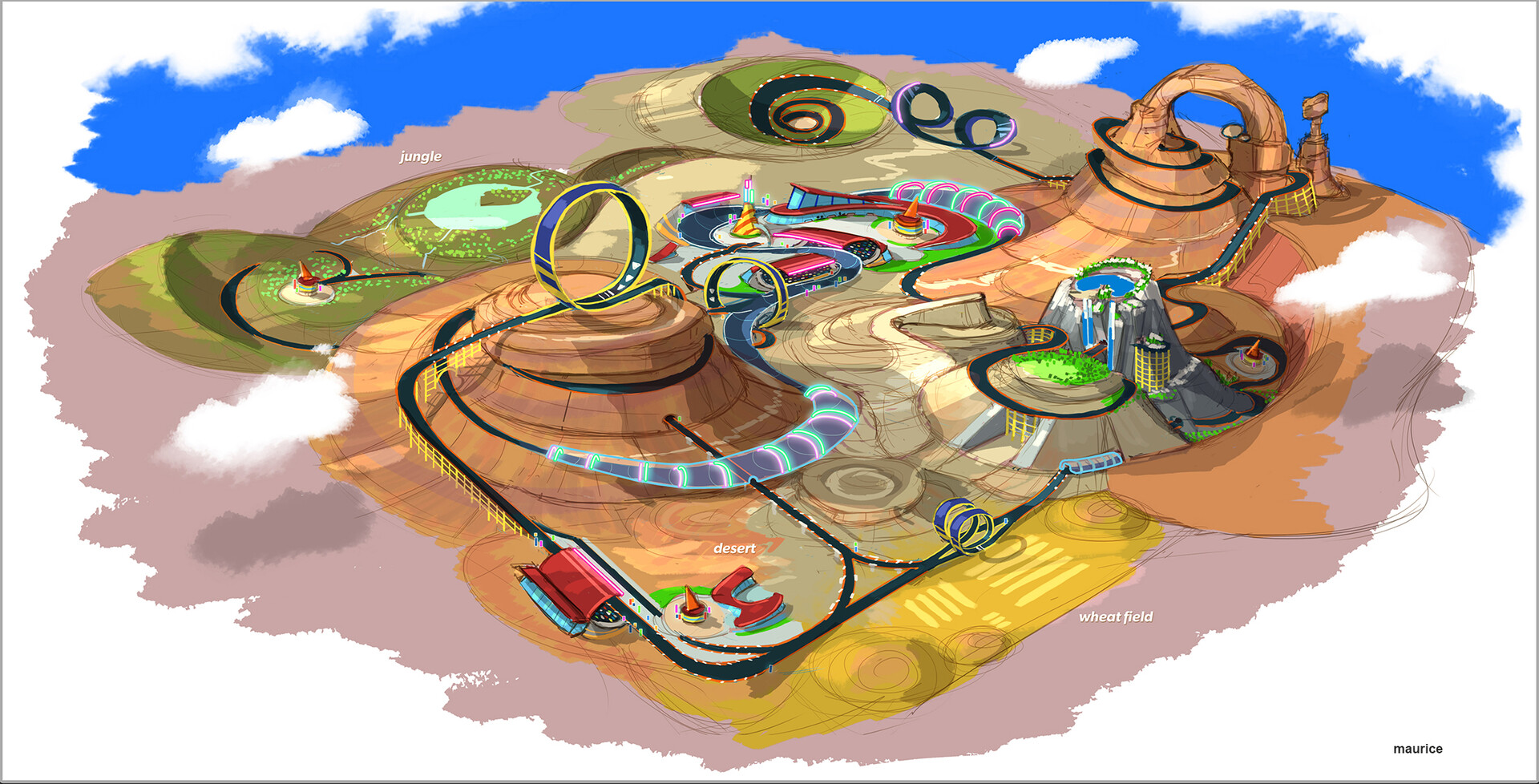 ArtStation - Race At VelocityVille