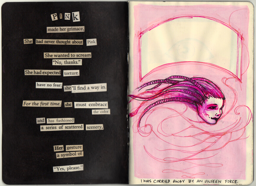 Lydia Burris - Expedition Pink Sketchbook with Inside Pages