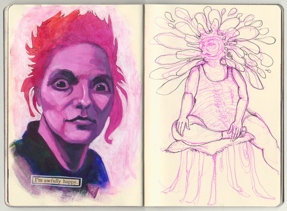 Lydia Burris - Expedition Pink Sketchbook with Inside Pages