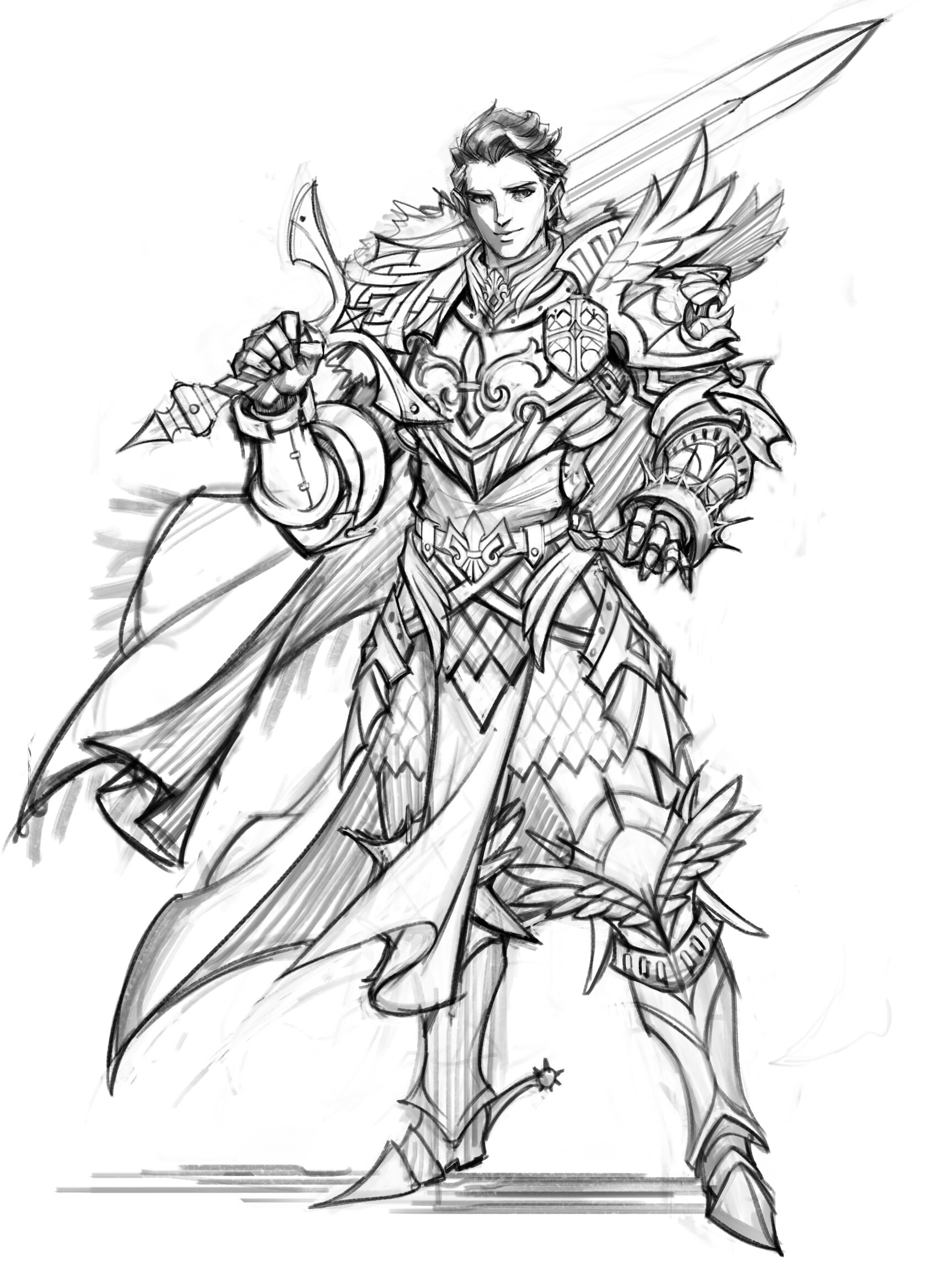 how to draw royale knight