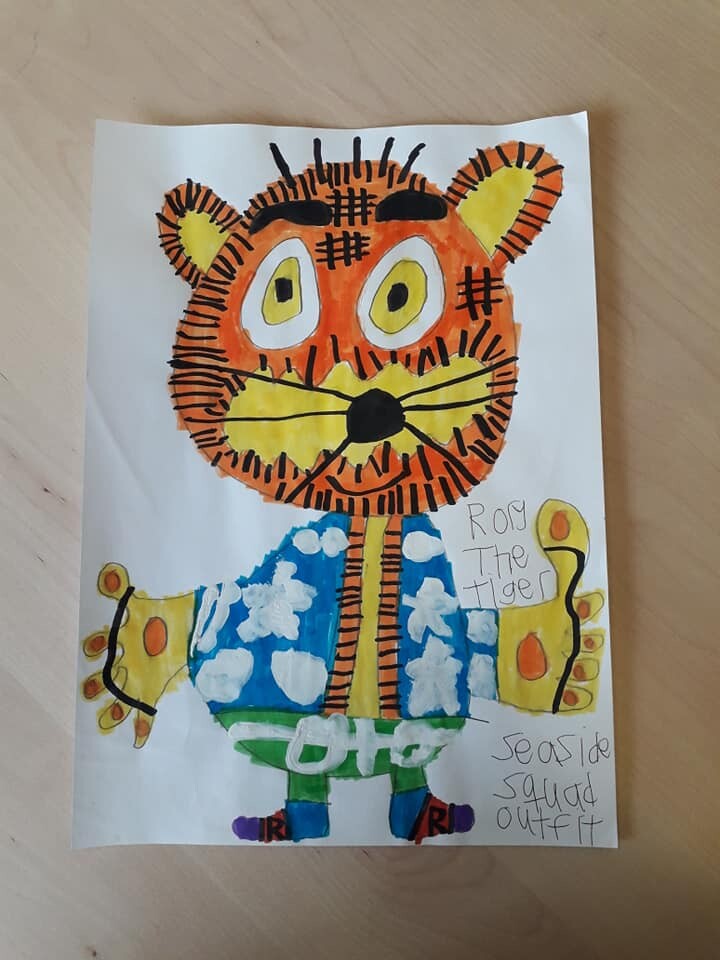 ArtStation - Rory The Tiger Wearing His Seaside Squad Outfit