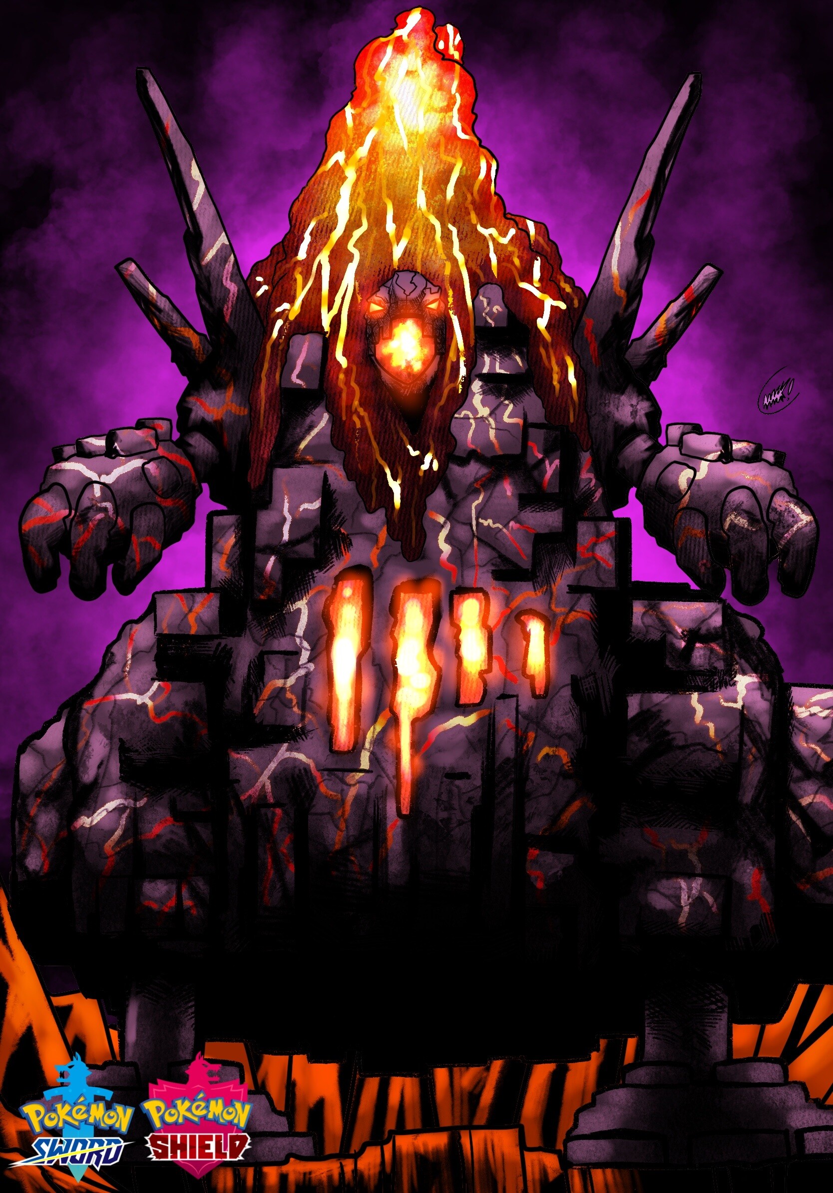 ArtStation - Pokémon SWSH- Coalossal Gigantamax