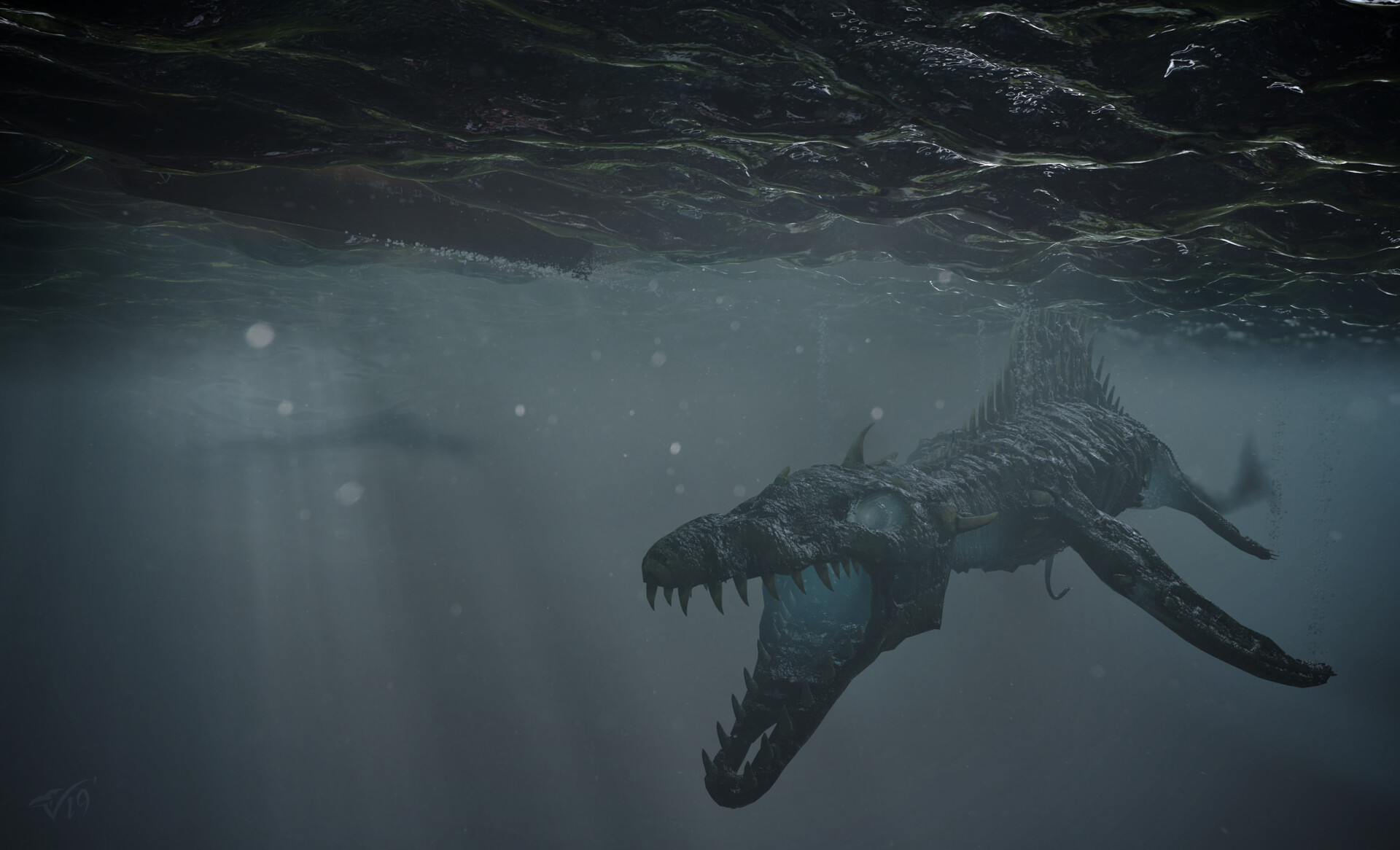 ArtStation - Mosasaur undead