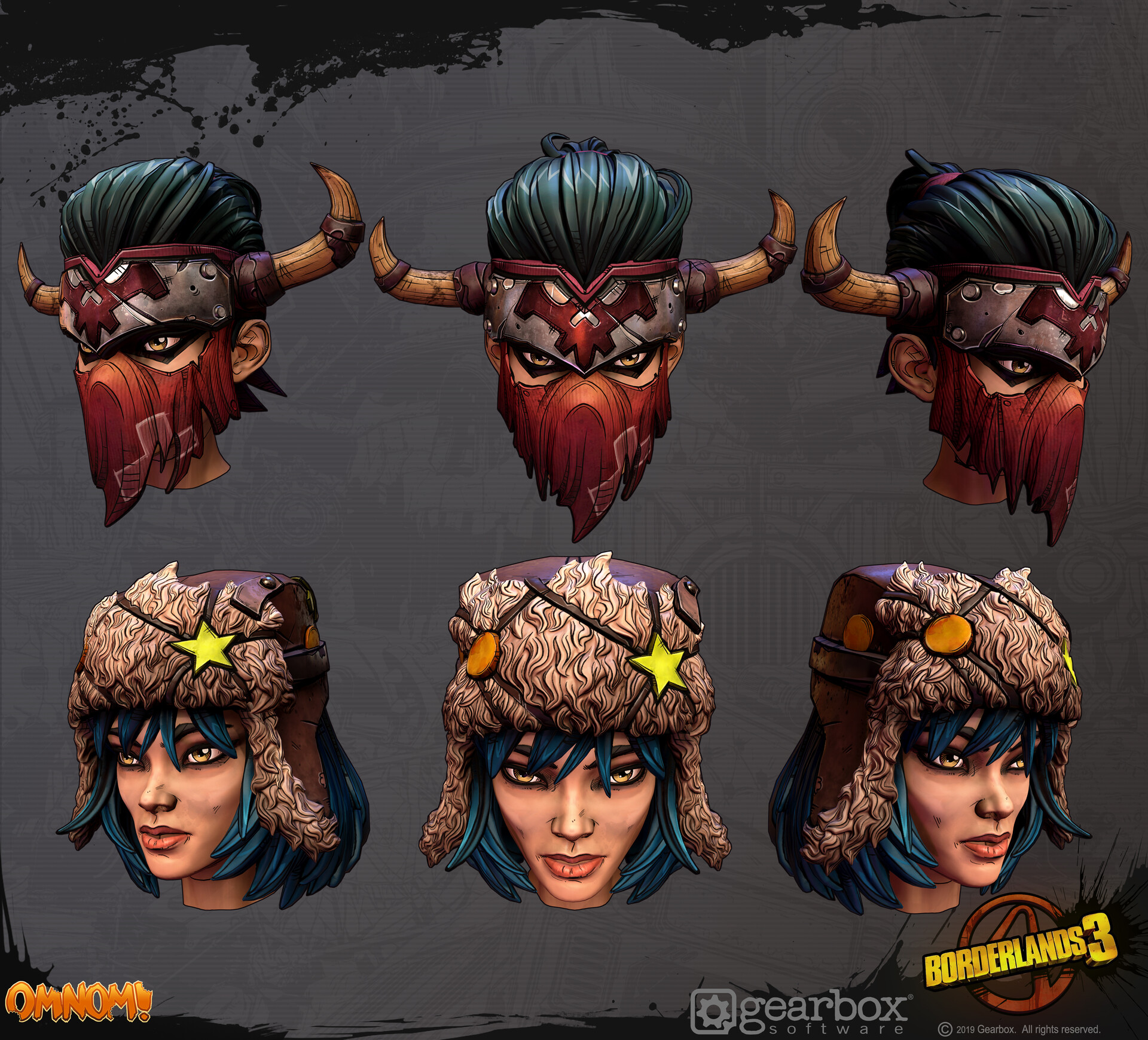 Micah Masbaum - Borderlands 3 - Moze Head Variants