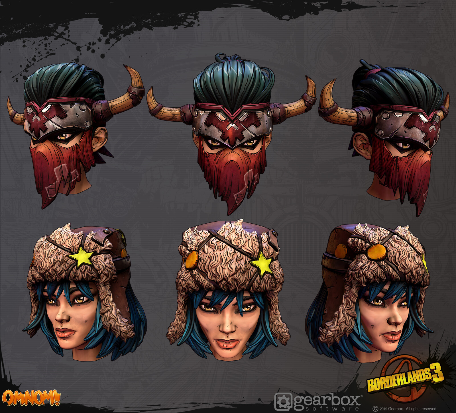 Micah Masbaum - Borderlands 3 - Moze Head Variants