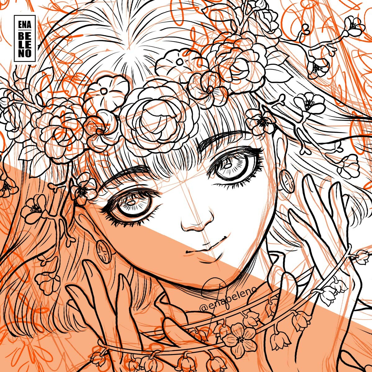 anime flower girl coloring pages
