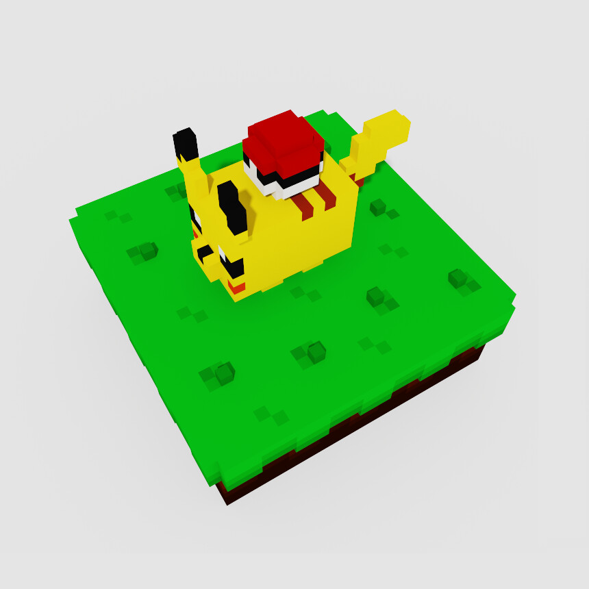 Bruno Rodds - Pikachu Voxel Art (Rework)