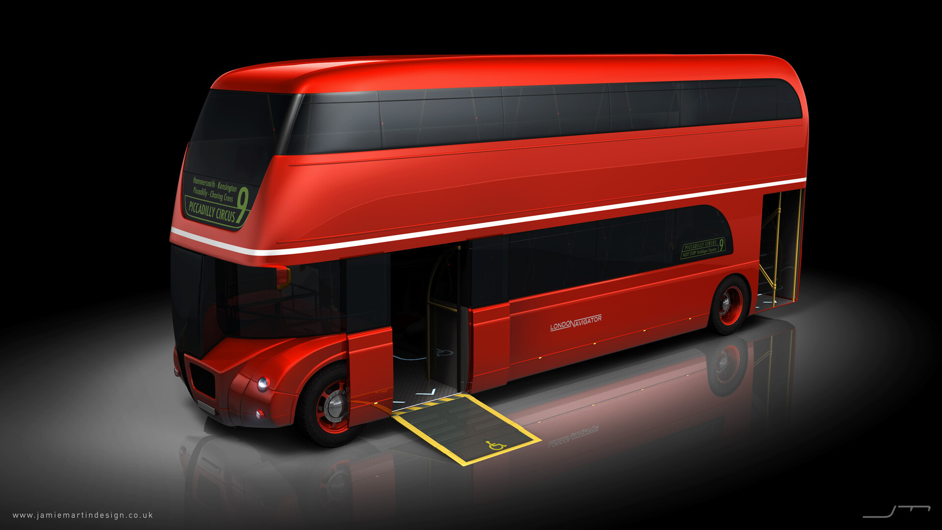 Jamie Martin - 'London Navigator' - bus design (exteriors)