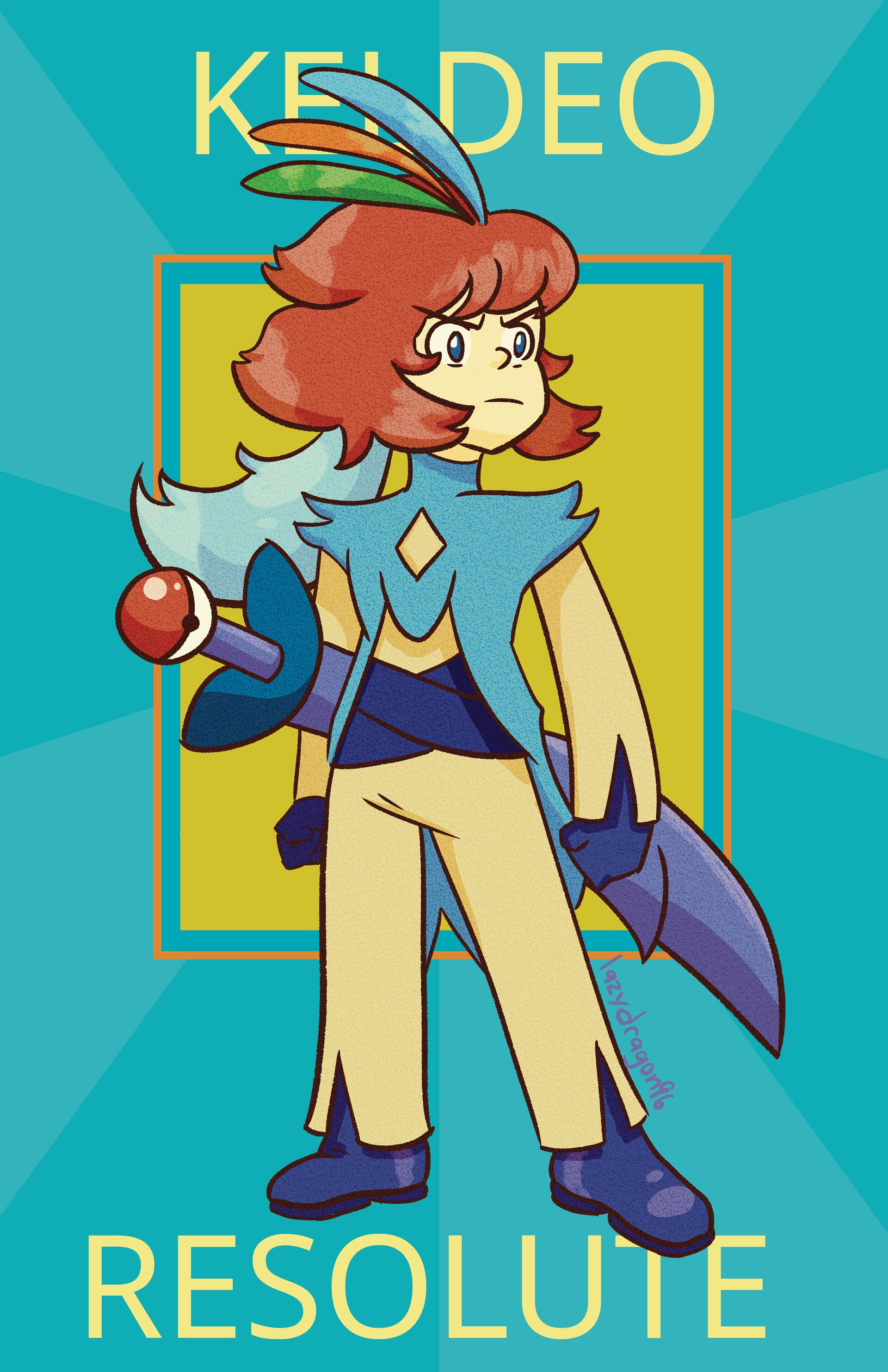 Keldeo Gijinka Pixel Art, Pokemon Personification, Moemon