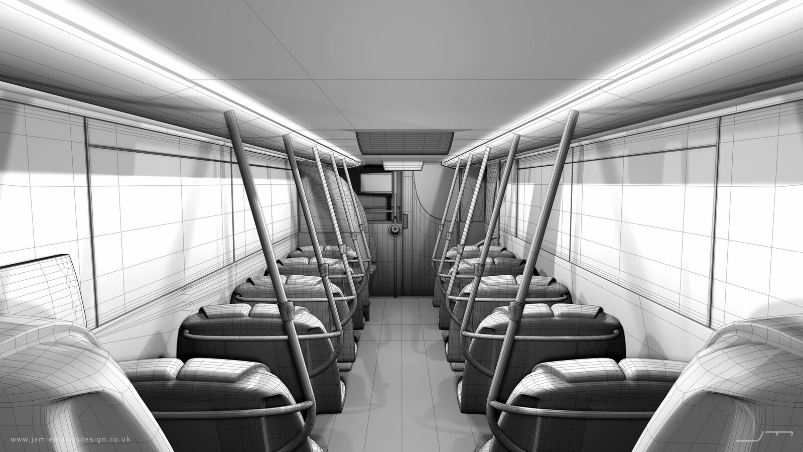 Jamie Martin - 'London Navigator' - bus design (interiors & video)