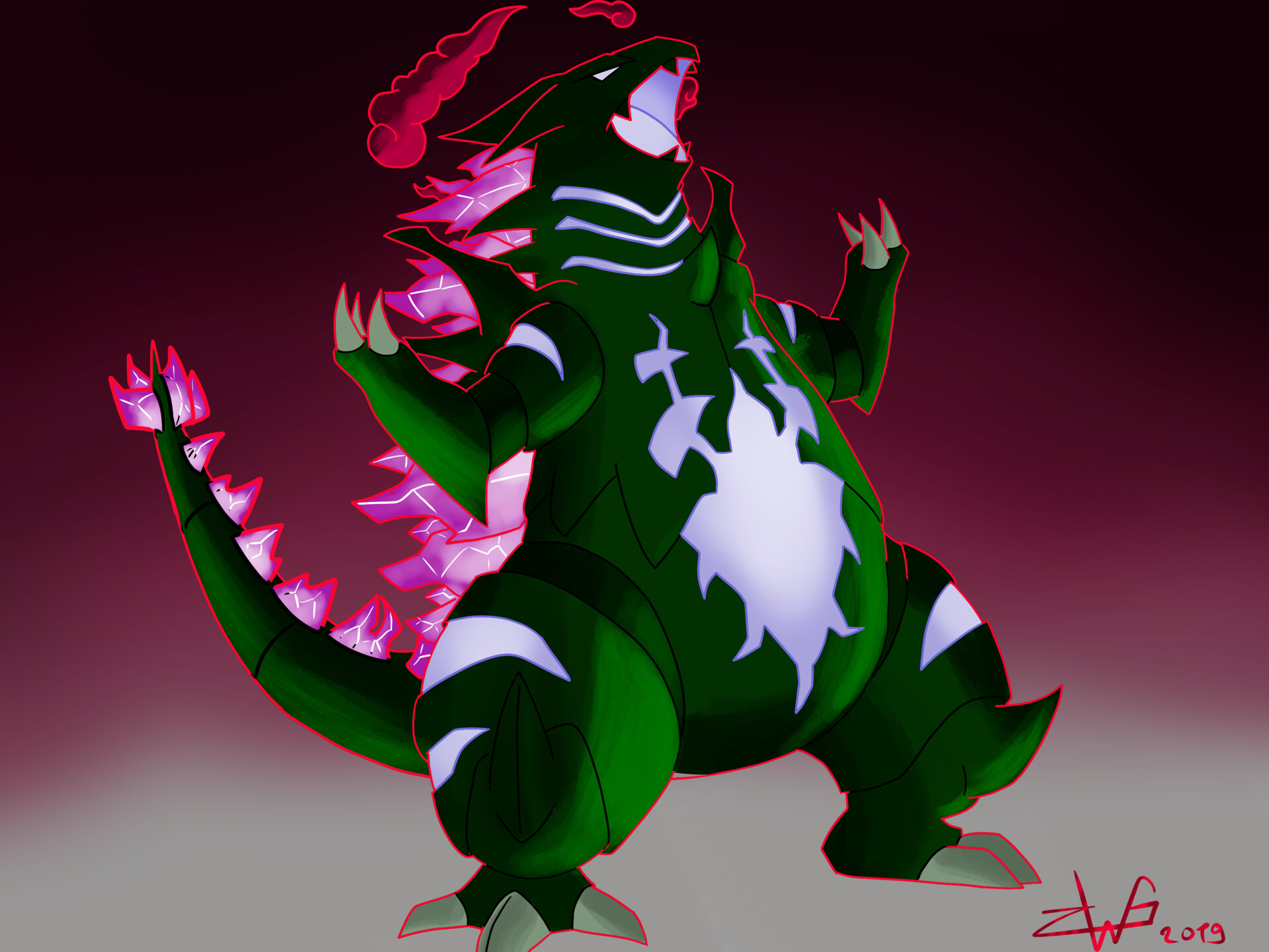 ArtStation - Gigantamax Tyranitar