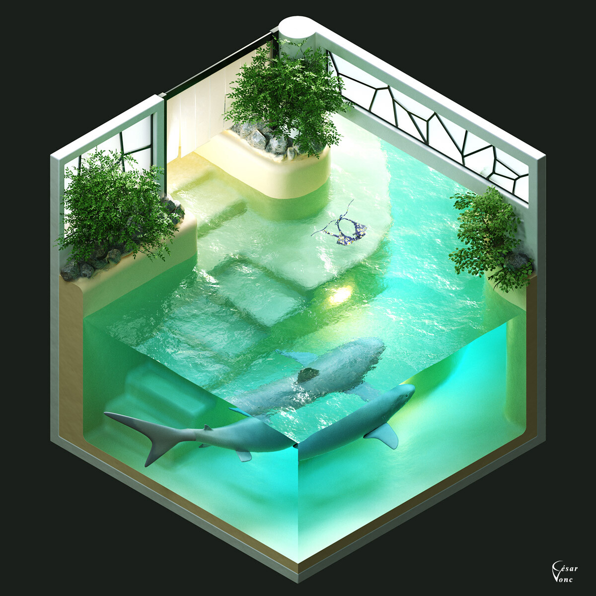 ArtStation - Isometric pool