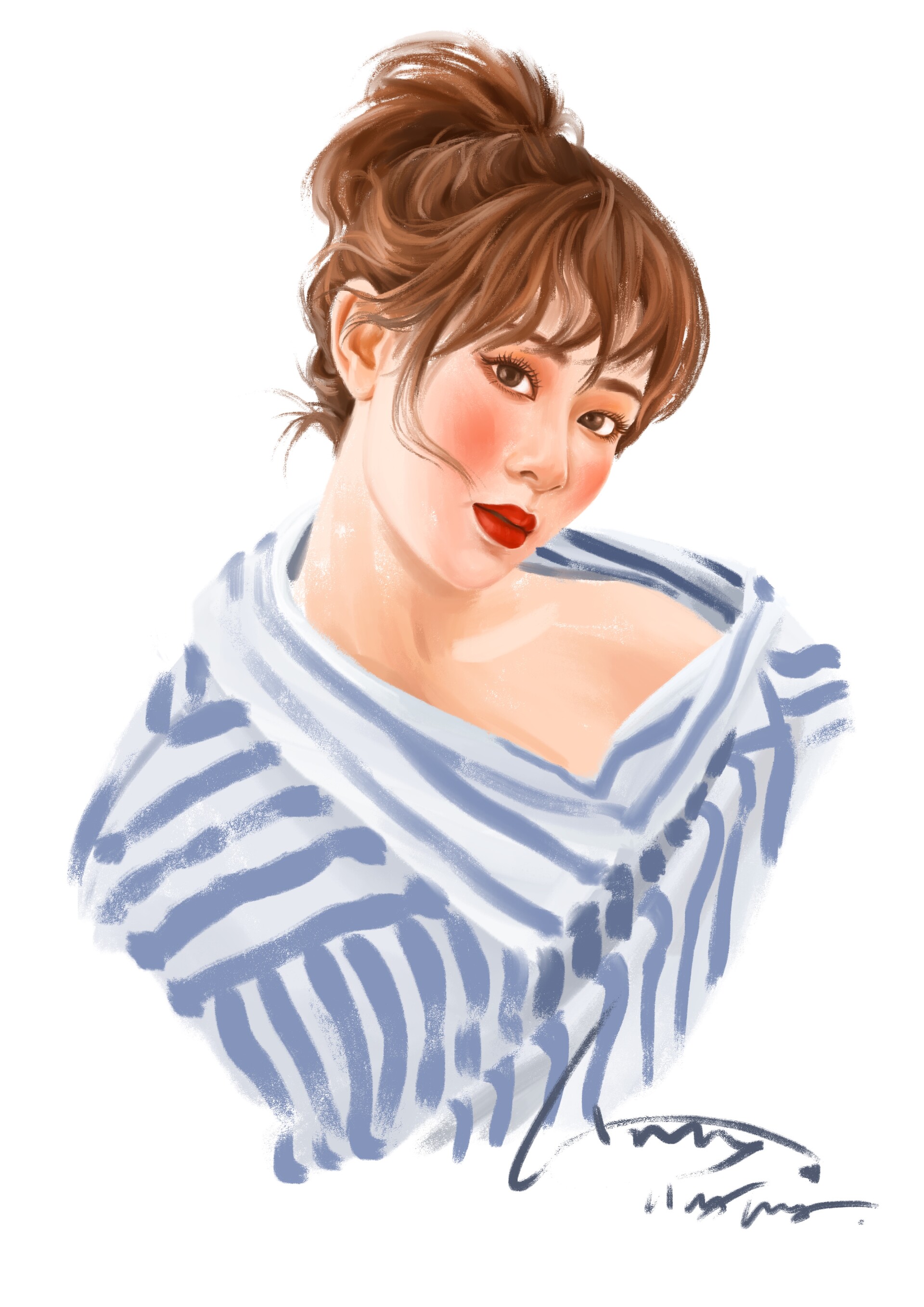 ArtStation - 日常人像插画手绘