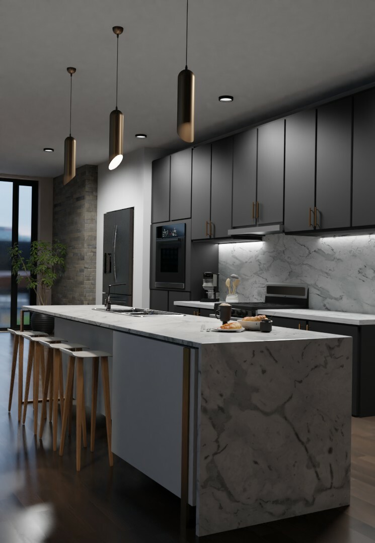 ArtStation - Modern Contemporary Kitchen Area