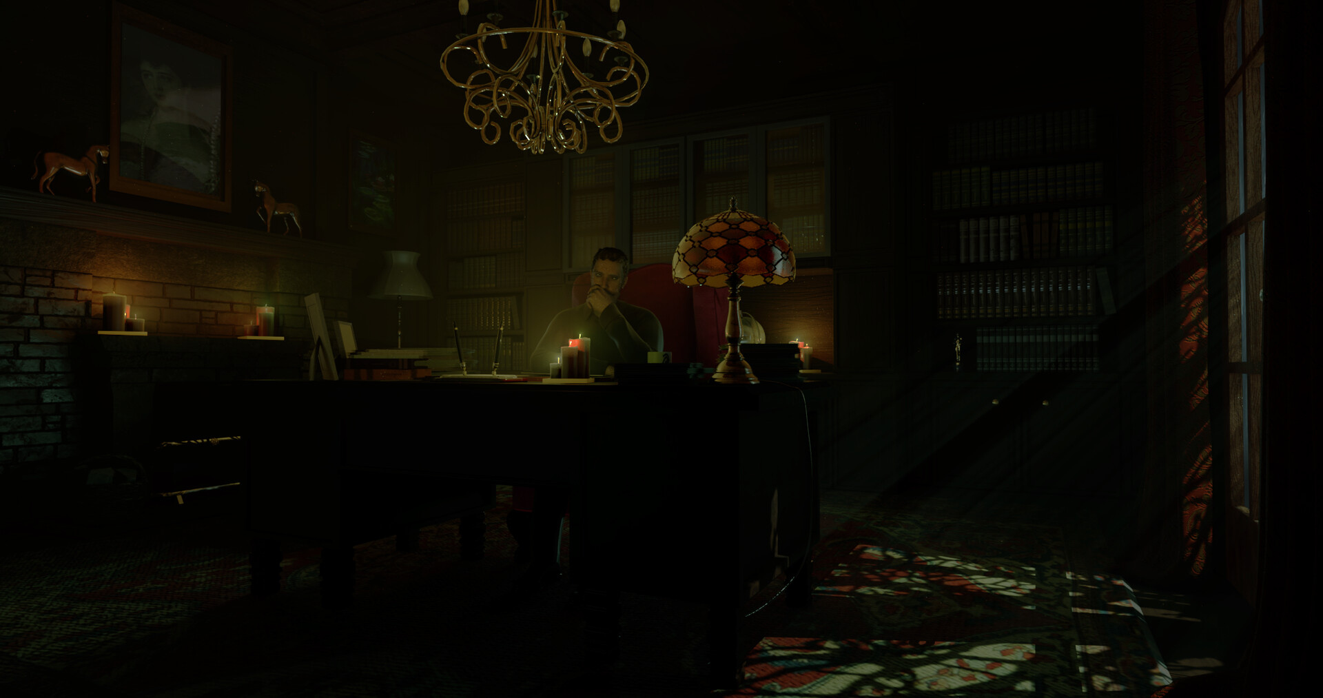 ArtStation - Study room creepy light