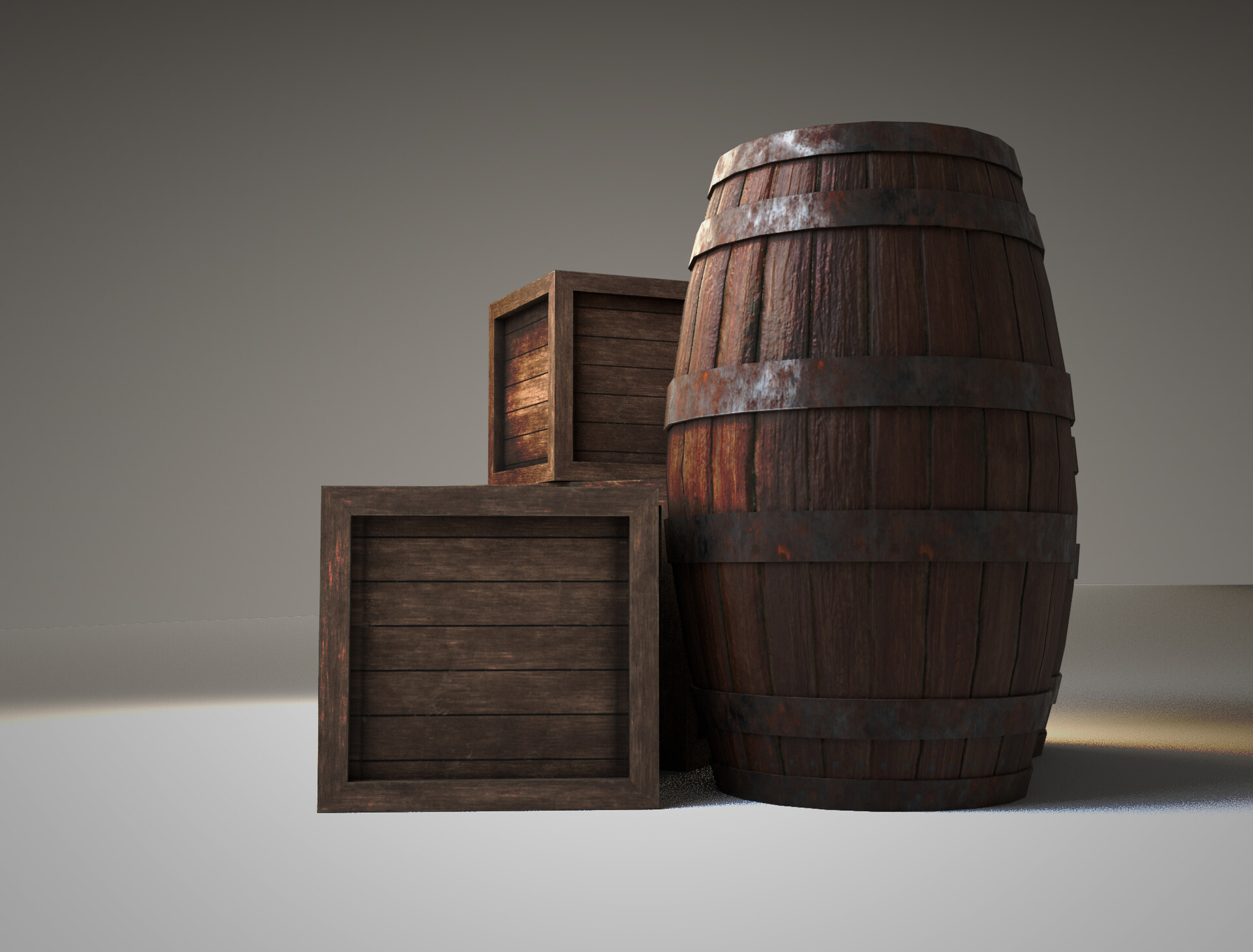 ArtStation - Crates and Barrels