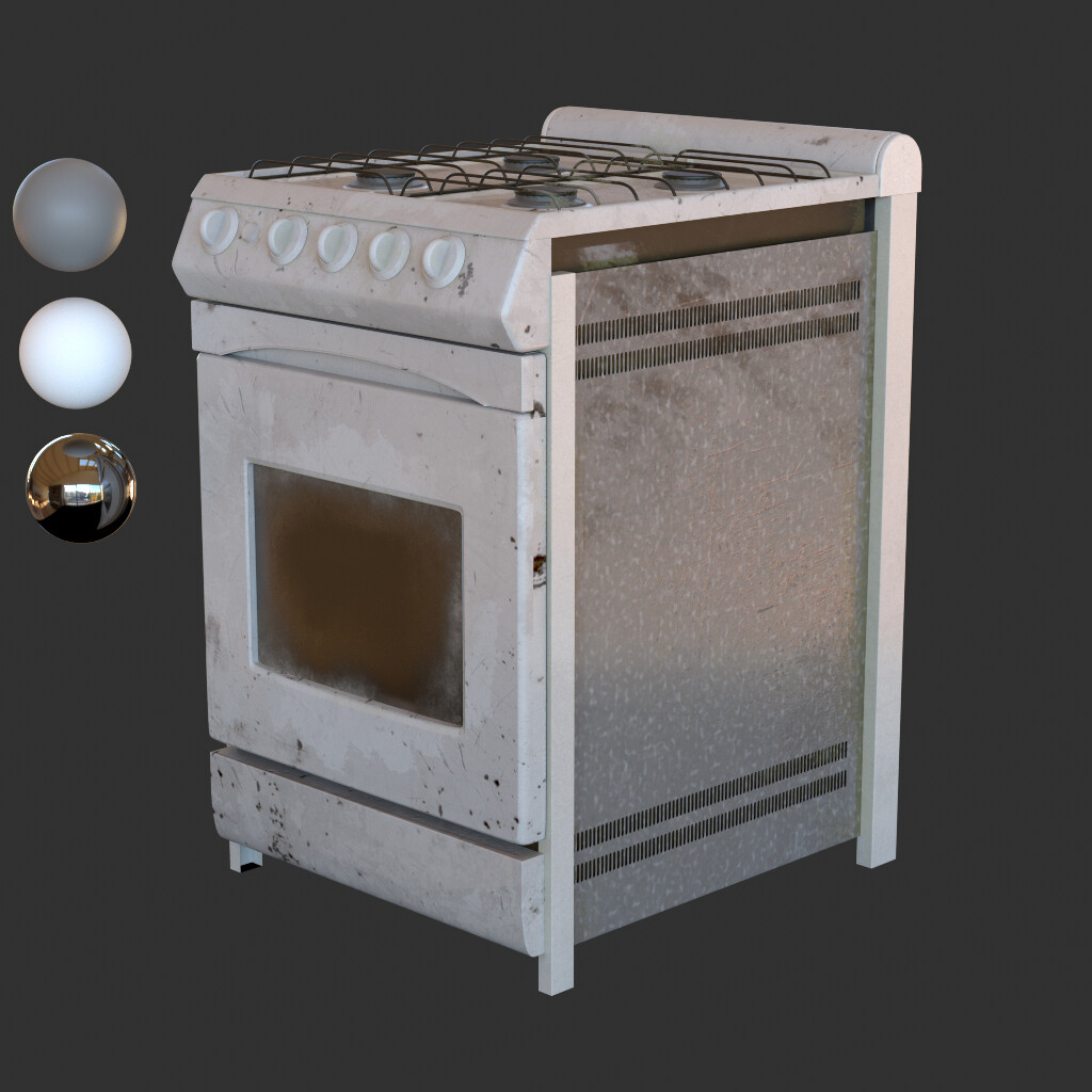 ArtStation - Prop 001- Stove - LookDev
