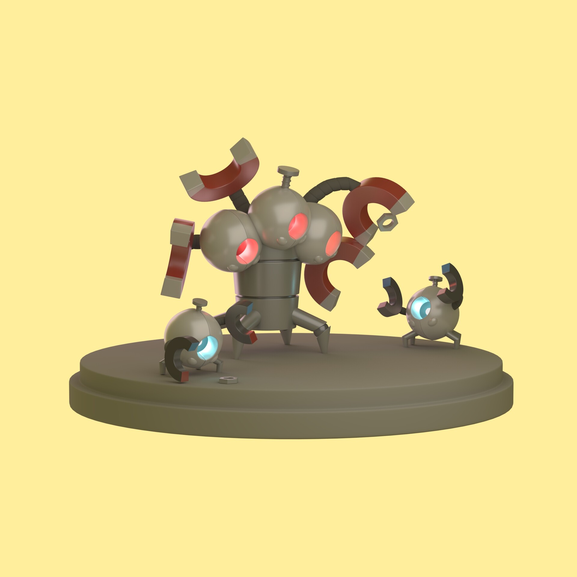 ArtStation - Magnemite and Magneton - Pokemon Reboot