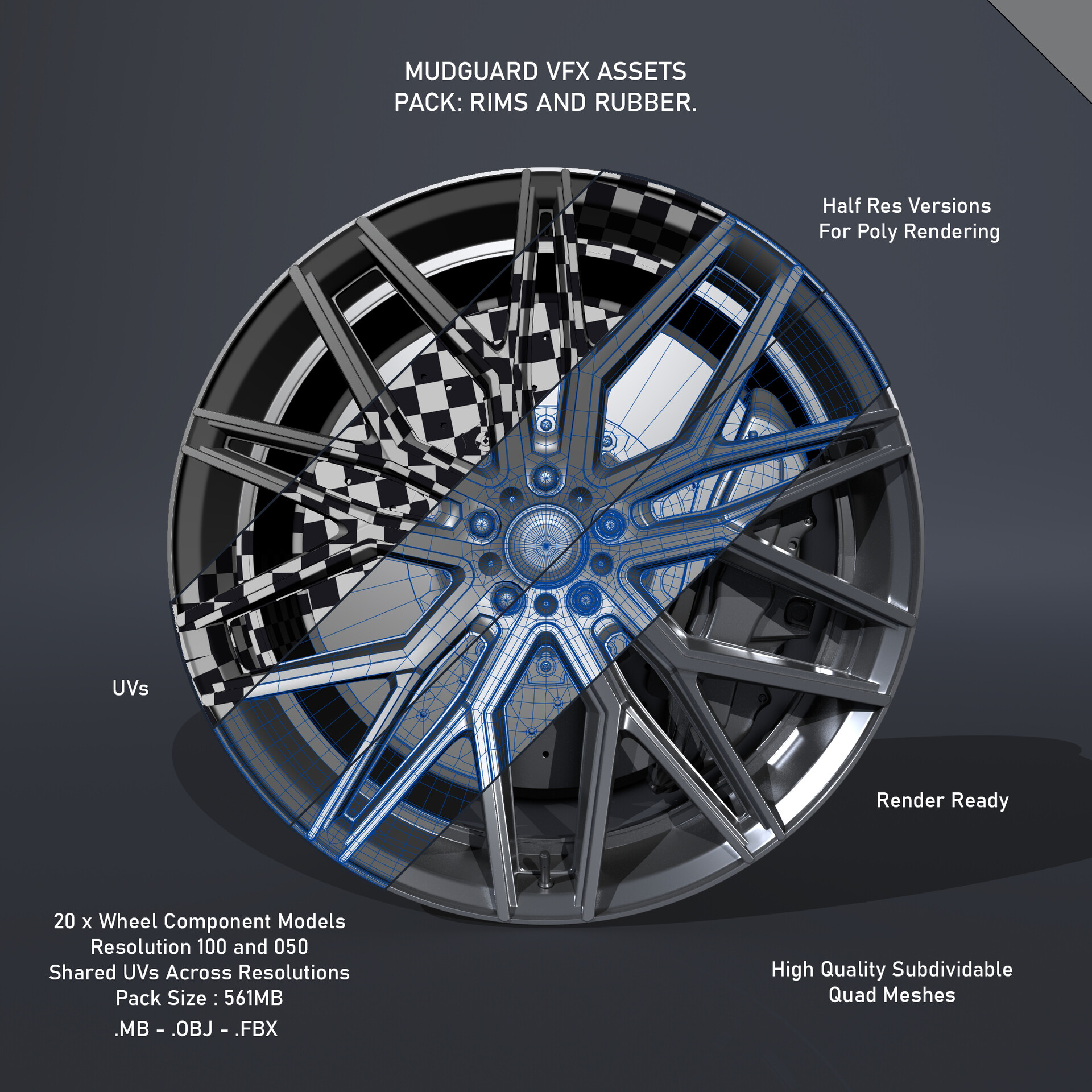 Mudguard Models - Pack : Rims and Rubber
