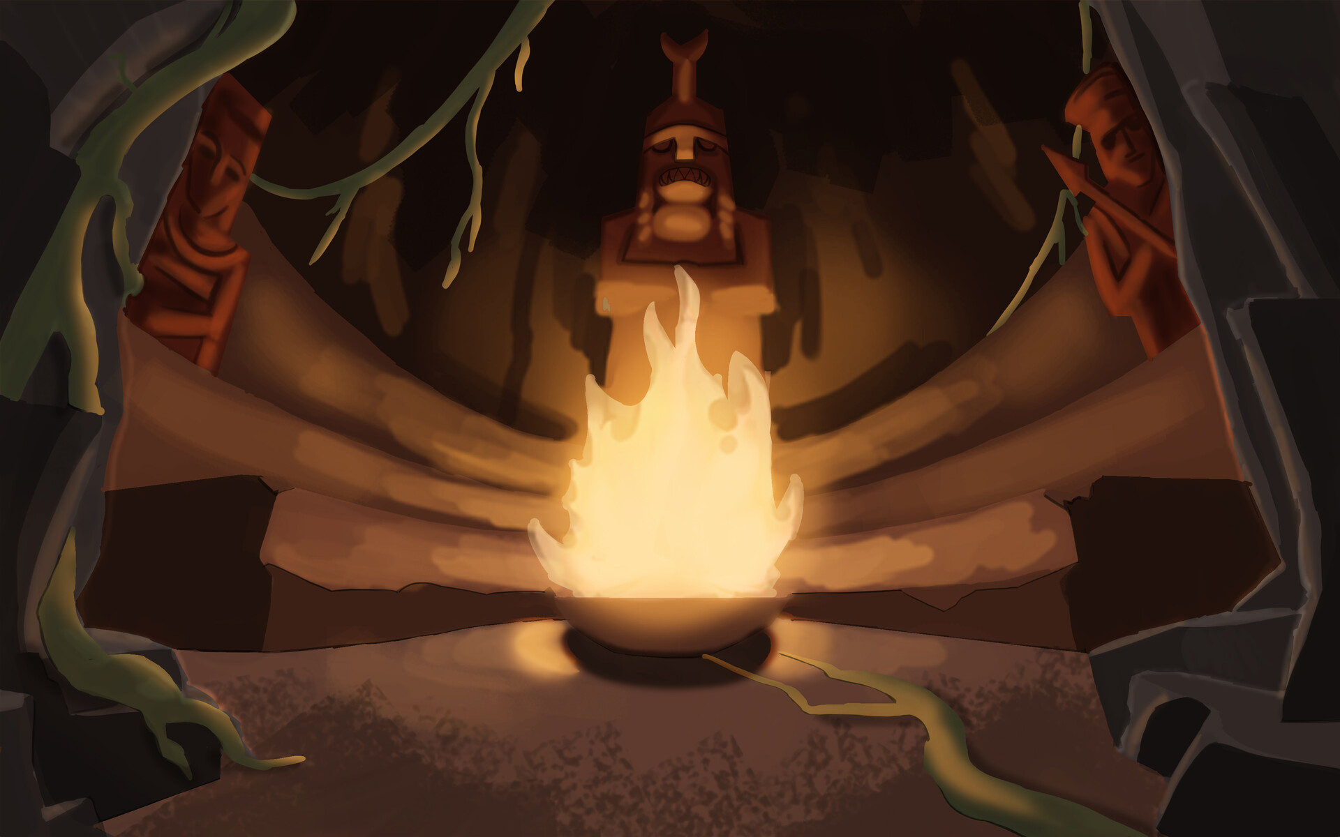 Ángel Díaz - The Temple -Environment Concept