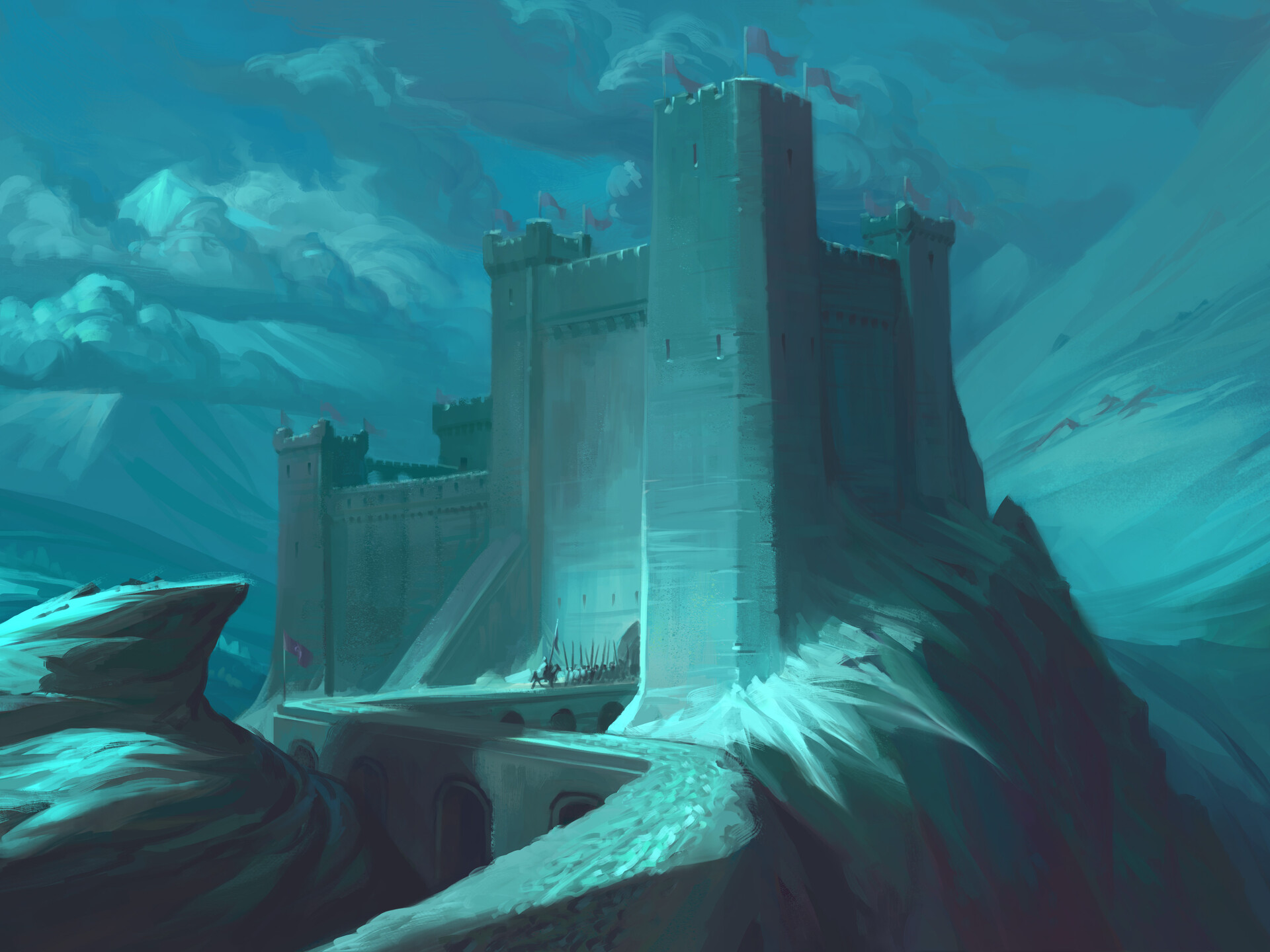 Frozen Fortress by Yevhen Bodrenko : r/ImaginaryCastles