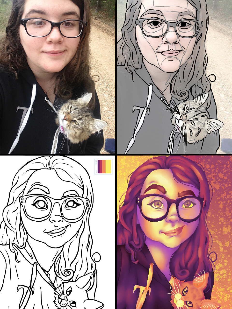 how to draw cartoon self portrait