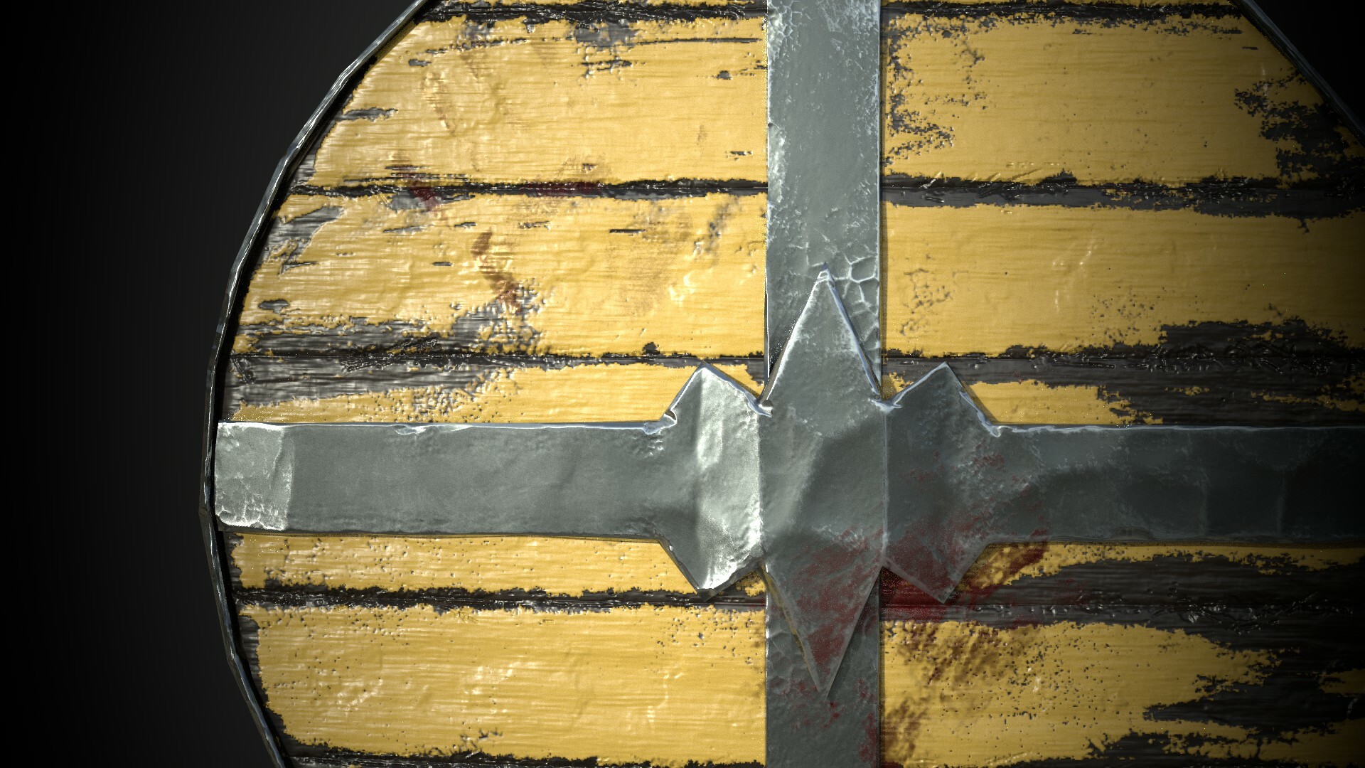 ArtStation - Viking historical yellow shield