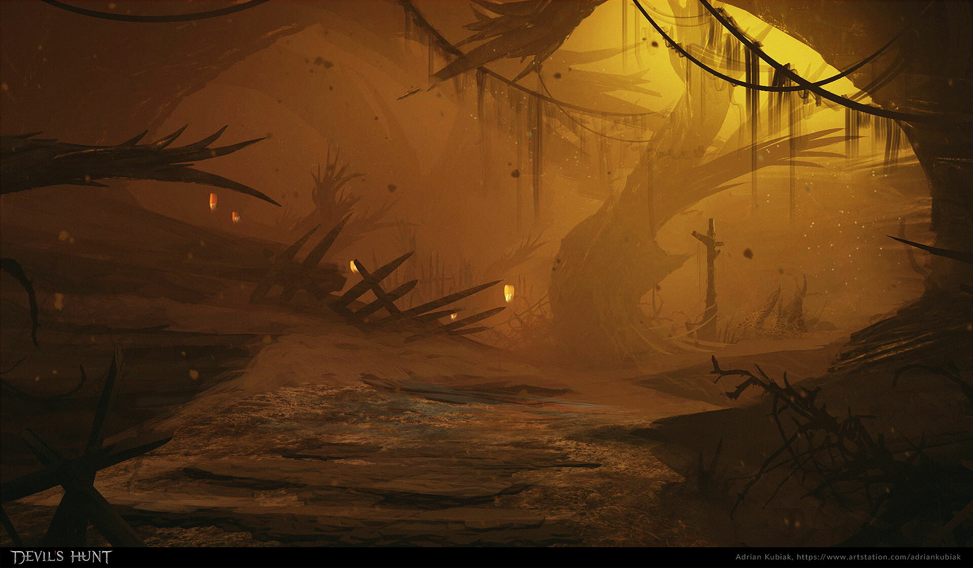 Charred Forest 02 by Adrian Kubiak : r/ImaginaryHellscapes