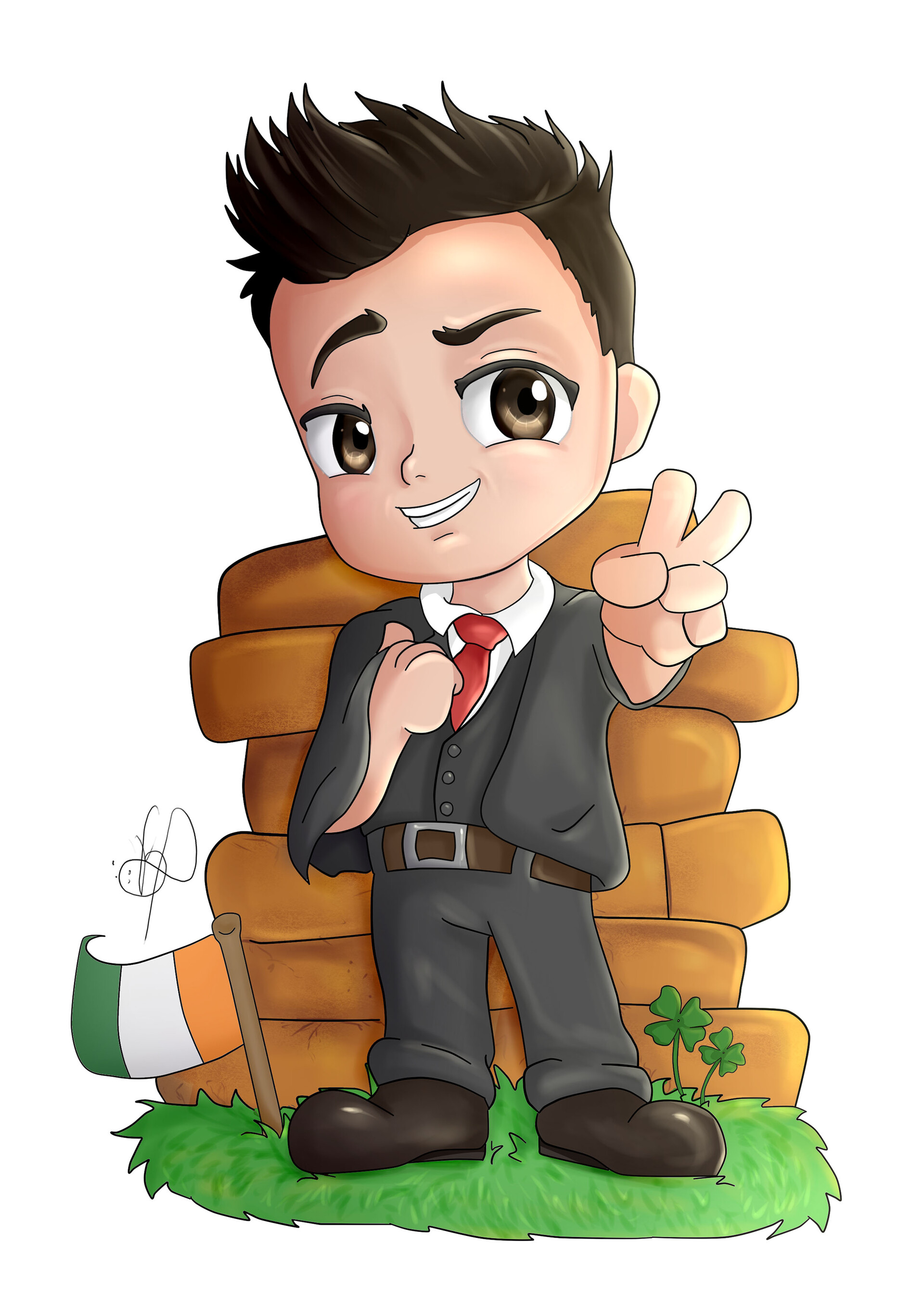 ArtStation - Ireland Chibi Man Business
