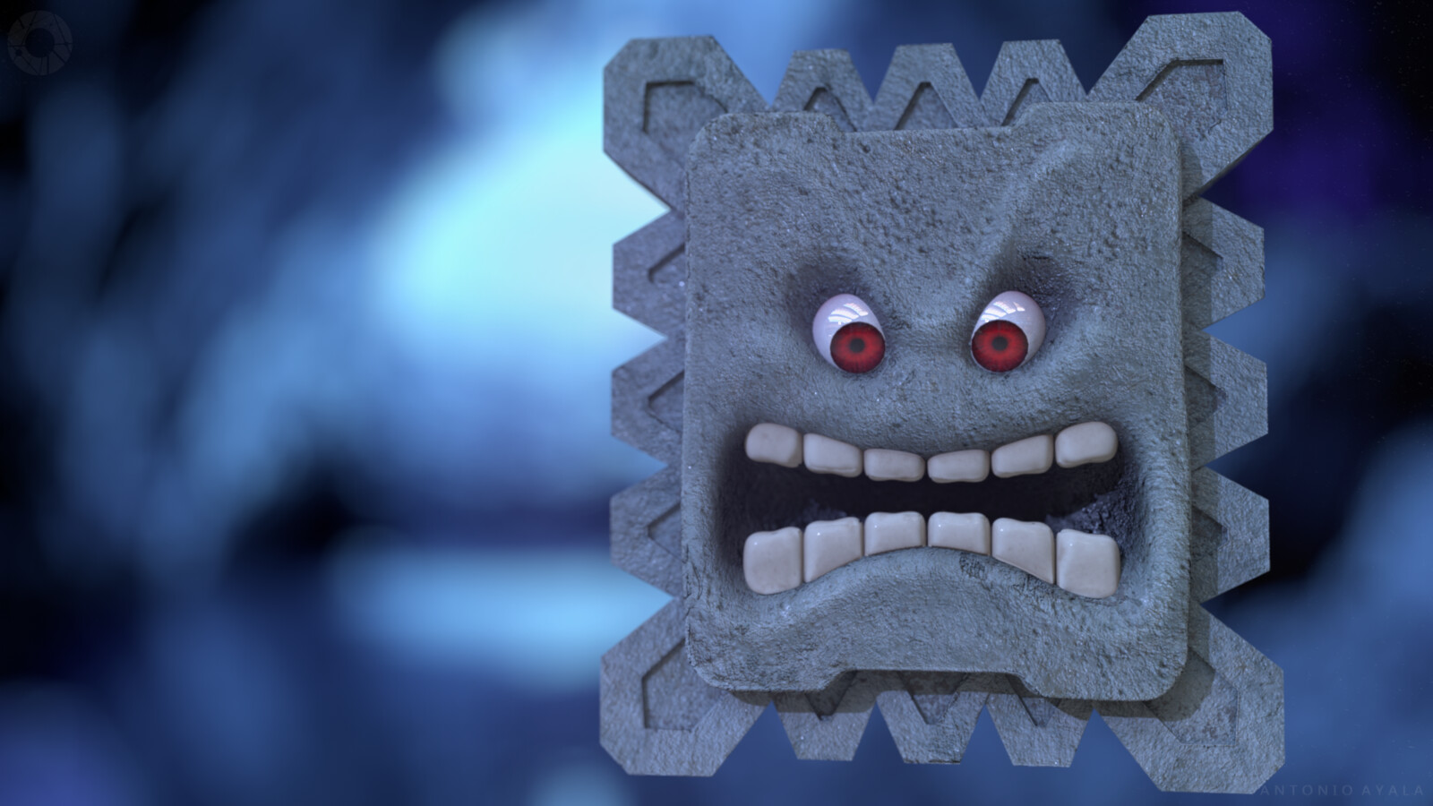 Antonio Ayala - Thwomp | Mario Fanart