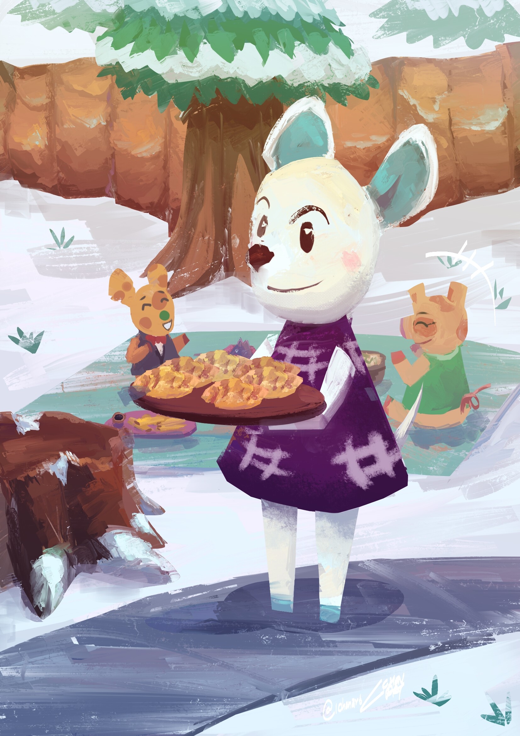ArtStation - Lunar New Year - Animal Crossing fan art