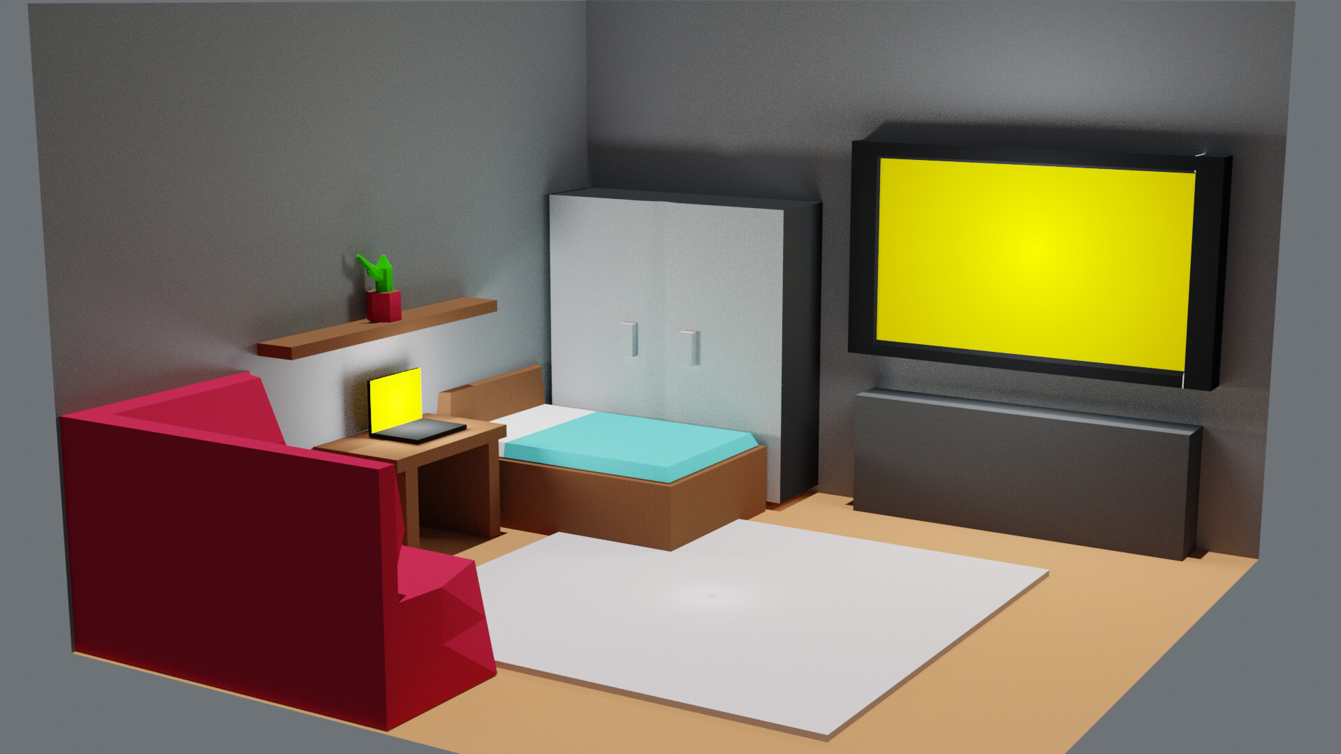 ArtStation - Low-poly room